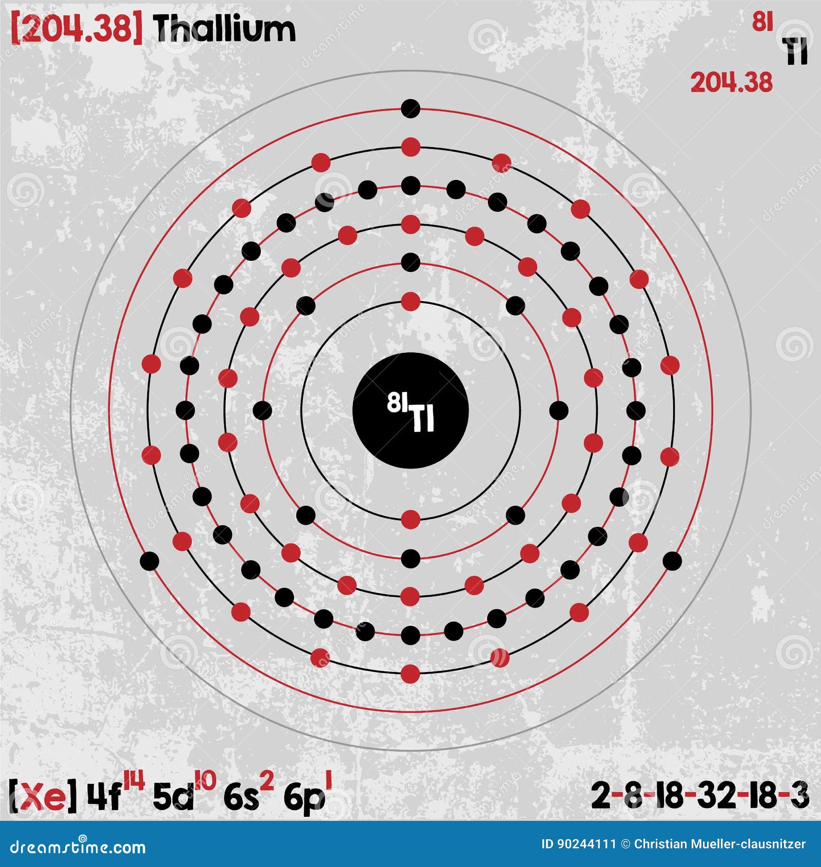 Elemento del talio ilustración del vector. Ilustración de talio - 90244111