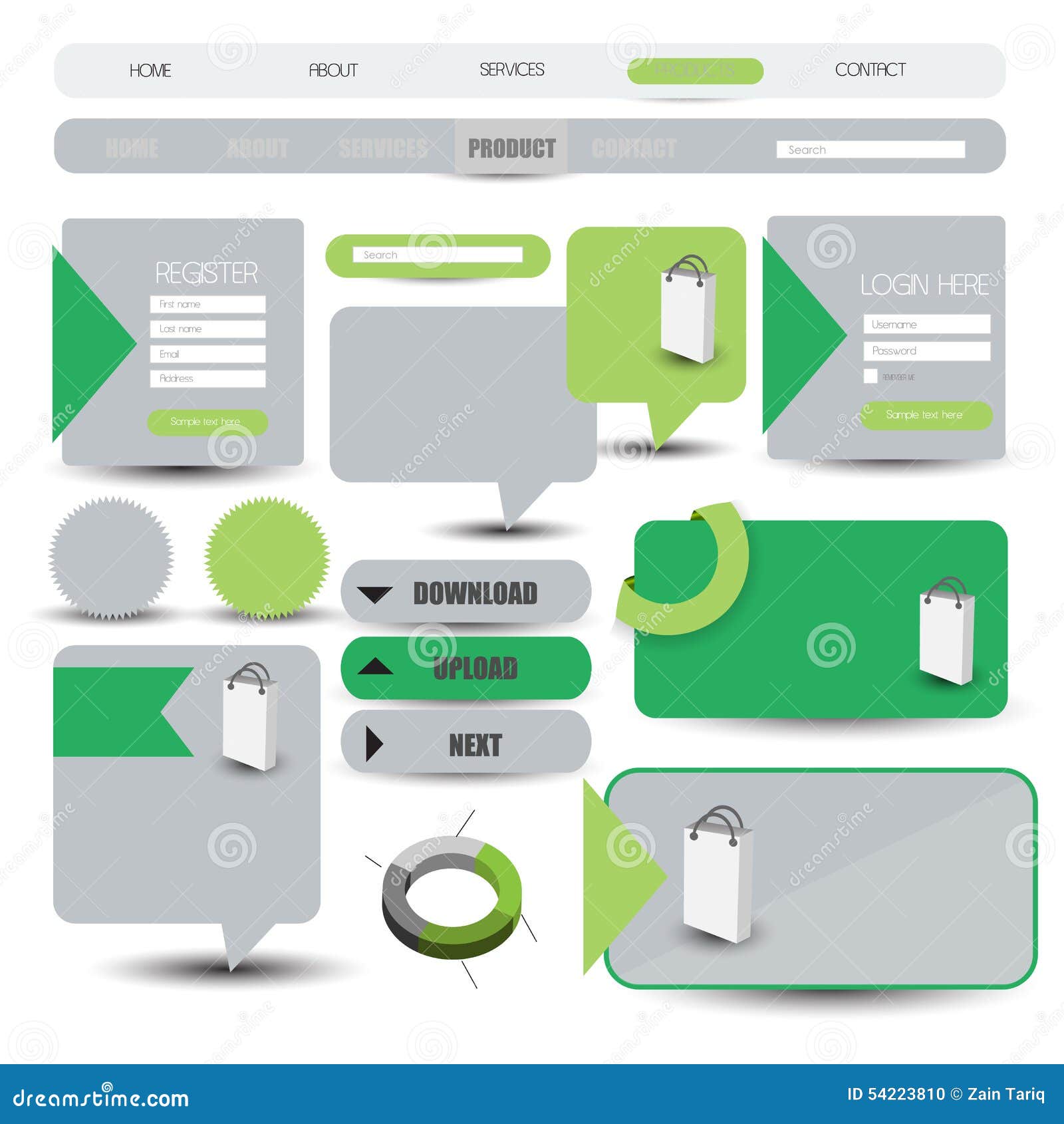 Elemento Dell'interfaccia Utente Di Web Vettore Illustrazione ...