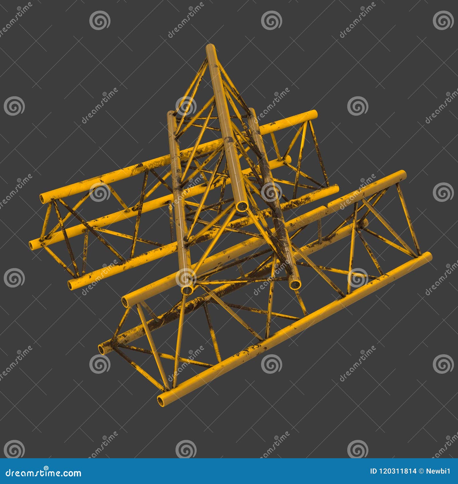 Elemento Della Trave Della Capriata Del Metallo Illustrazione di Stock ...