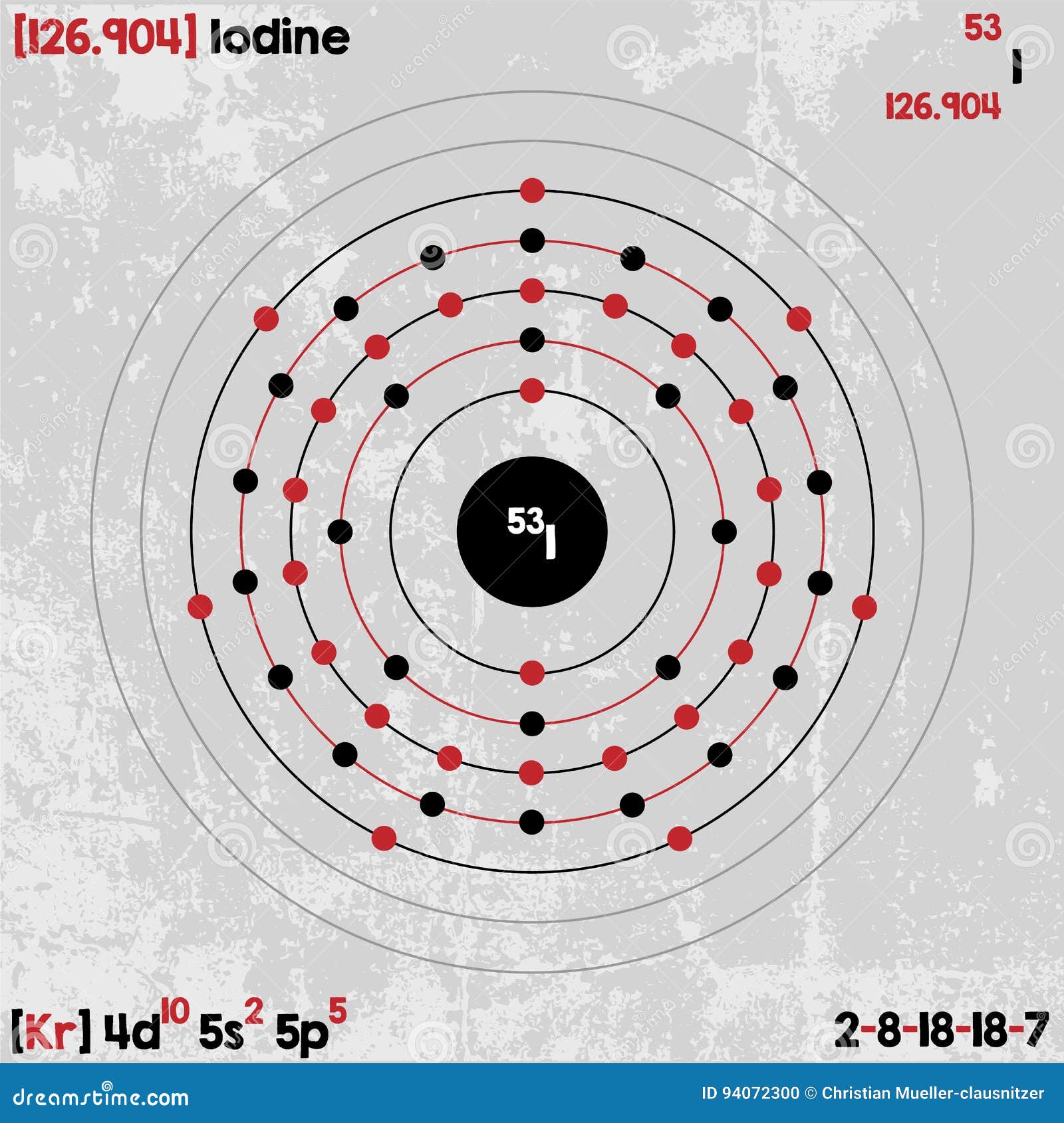Elemento di iodio illustrazione vettoriale. Illustrazione di ...