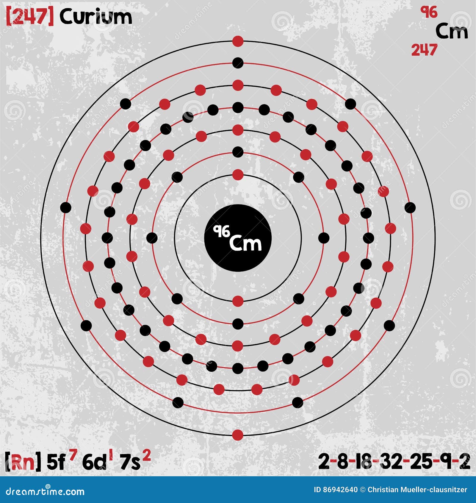Elemento do cúrio ilustração do vetor. Ilustração de peso - 86942640