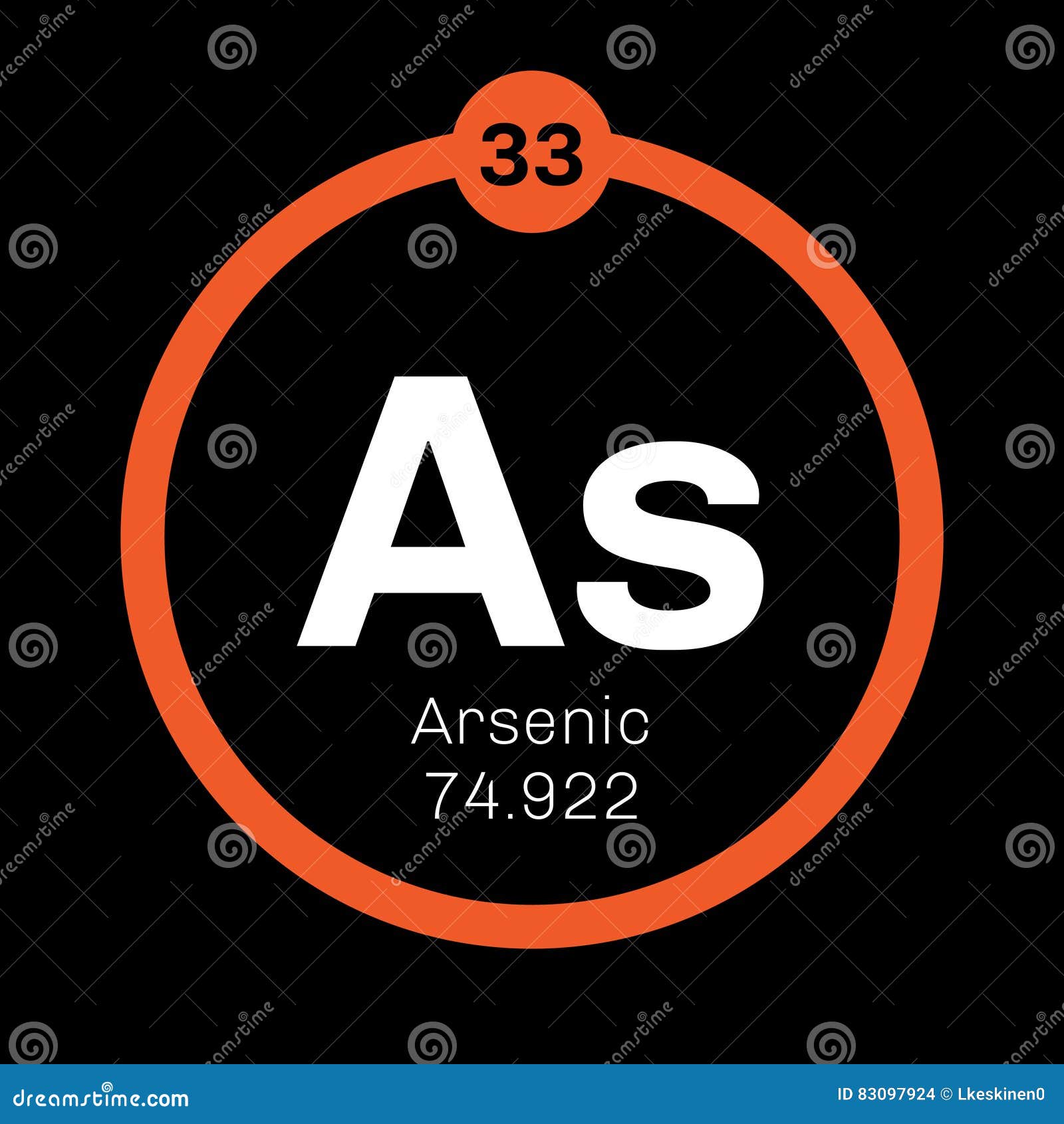 Elemento químico arsénico ilustración del vector. Ilustración de ...