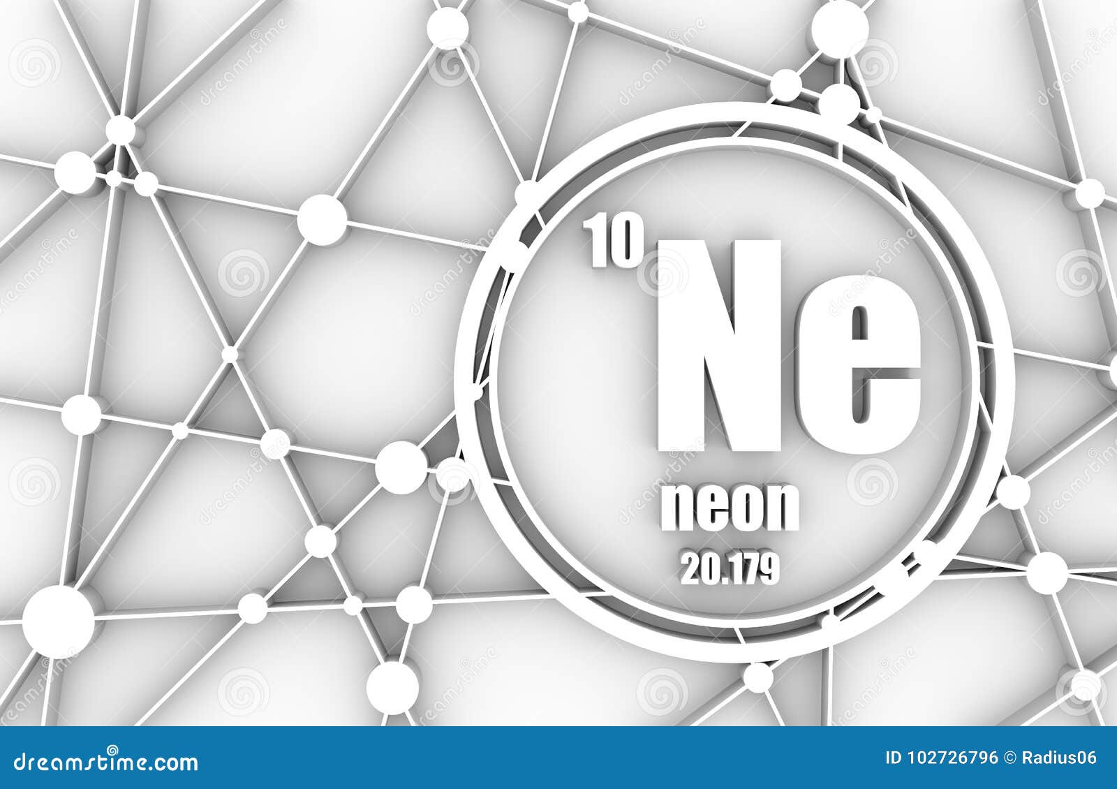 Elemento químico de neón stock de ilustración. Ilustración de ...