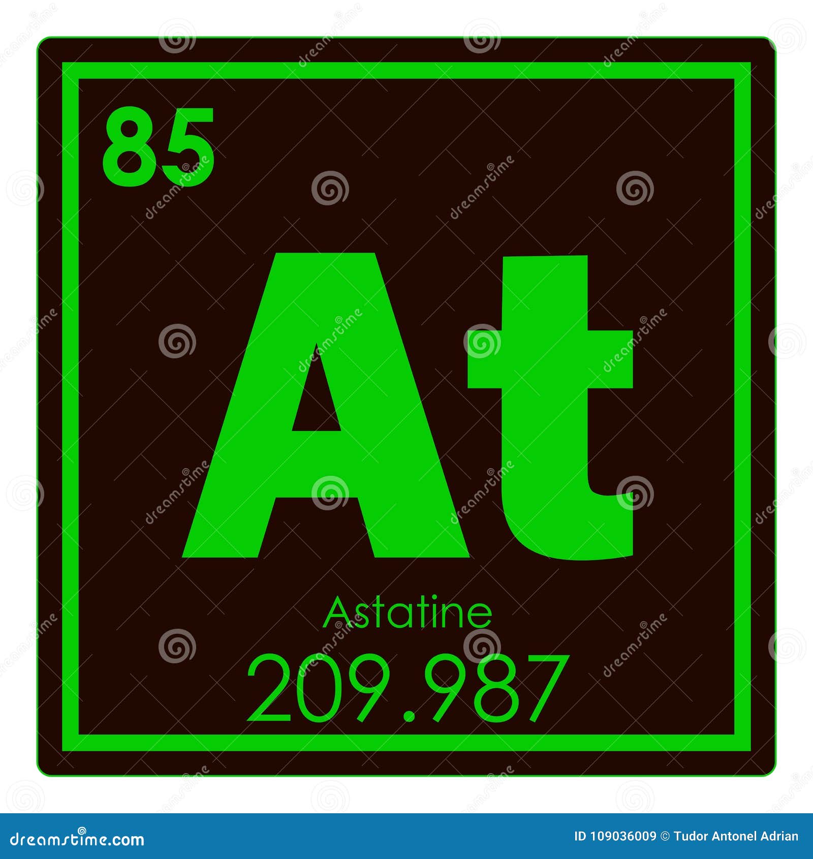 Elemento Químico Del Astatino Stock de ilustración - Ilustración de ...
