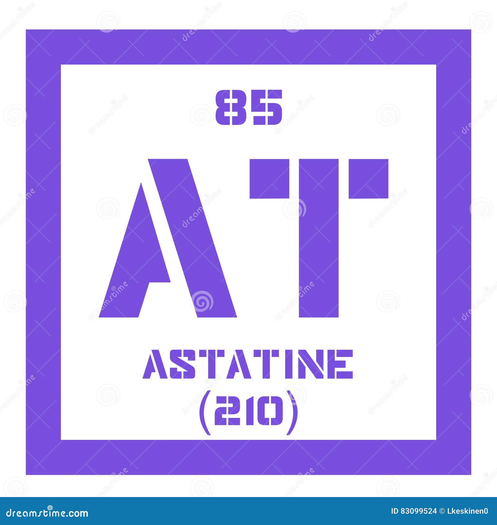 Elemento Químico Del Astatino Ilustración del Vector - Ilustración de ...