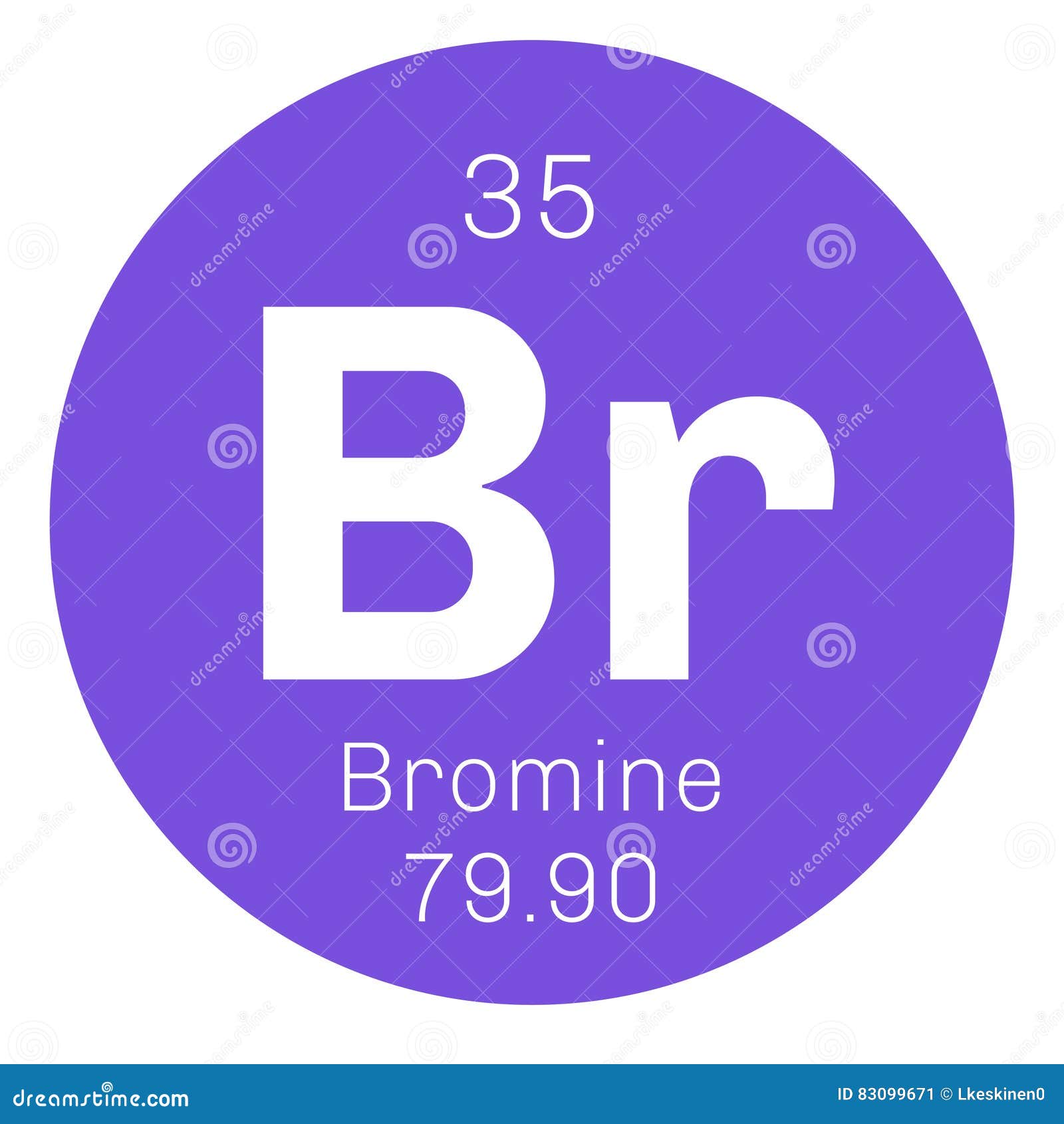 Elemento químico del bromo ilustración del vector. Ilustración de ...