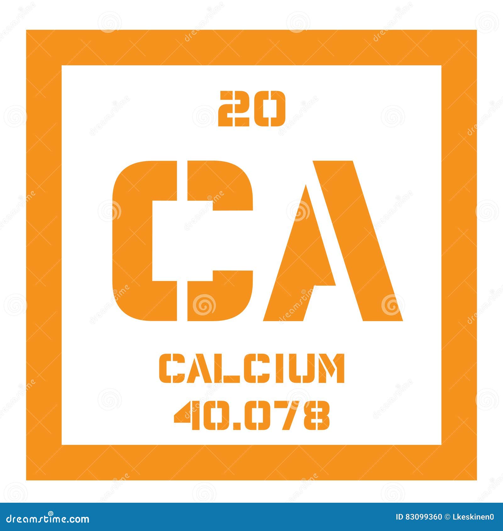 Elemento Químico Del Calcio Ilustración del Vector - Ilustración de ...