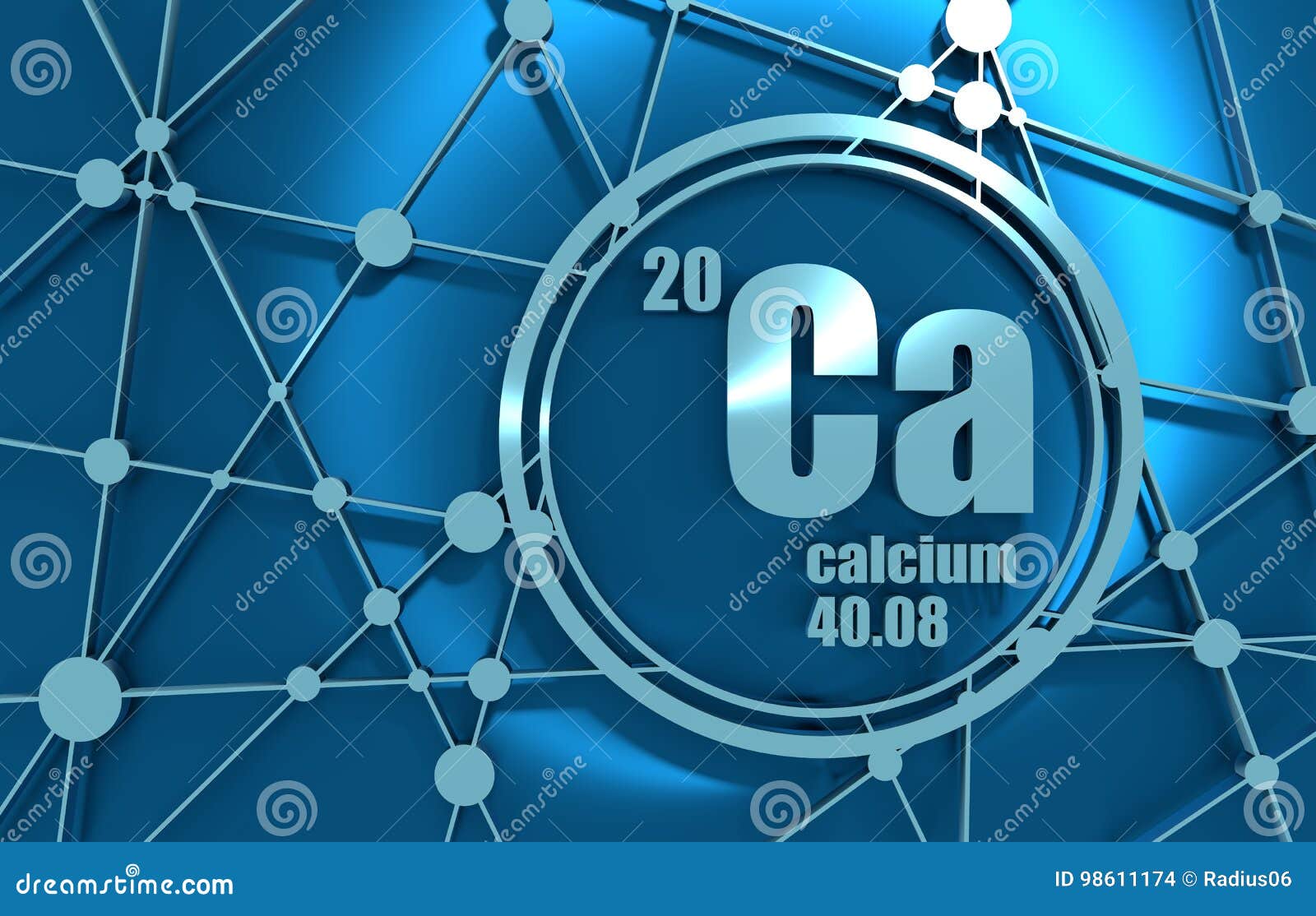 Elemento Químico Del Calcio Stock de ilustración - Ilustración de ...