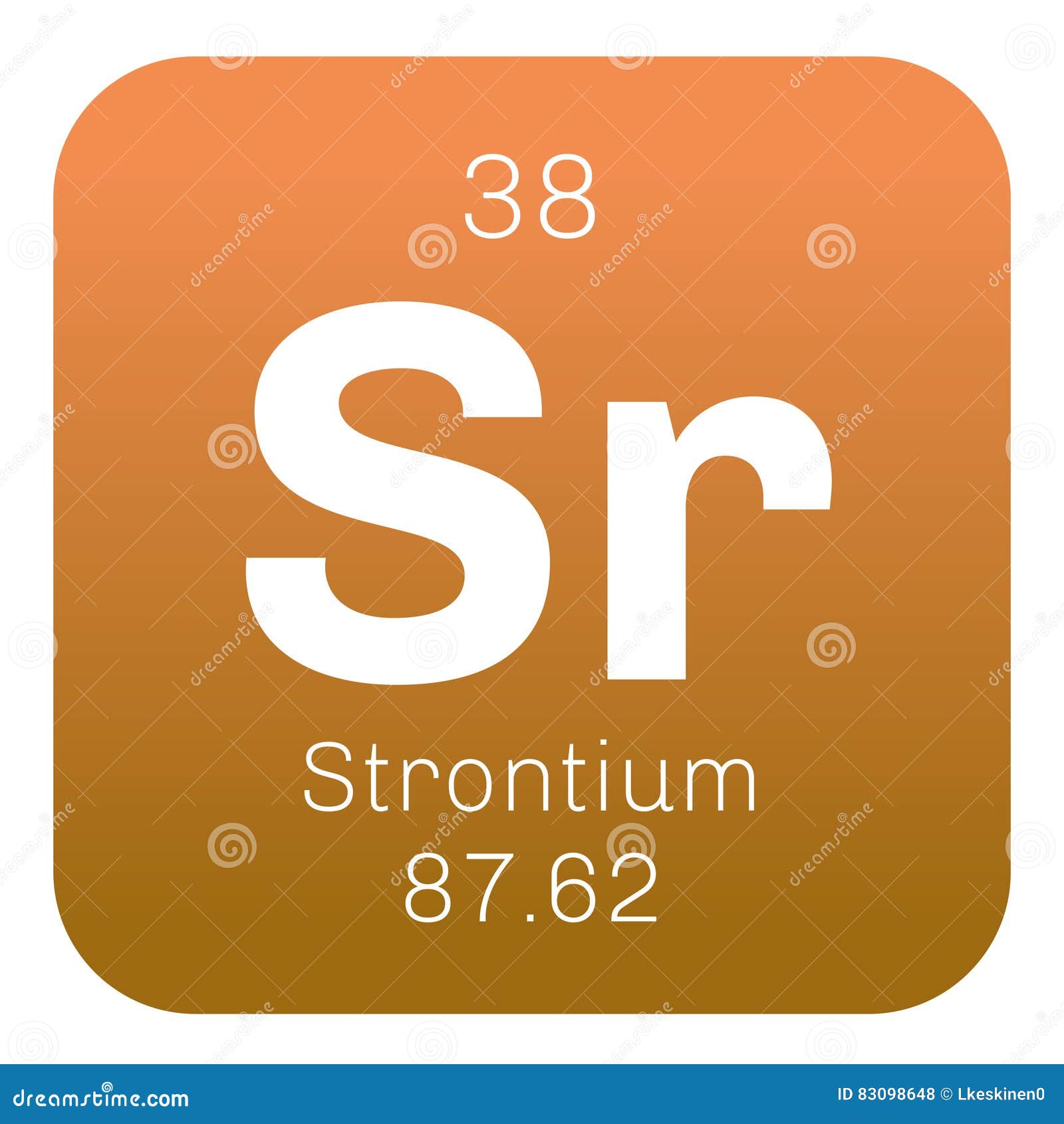 Elemento Químico Del Estroncio Ilustración del Vector - Ilustración de ...
