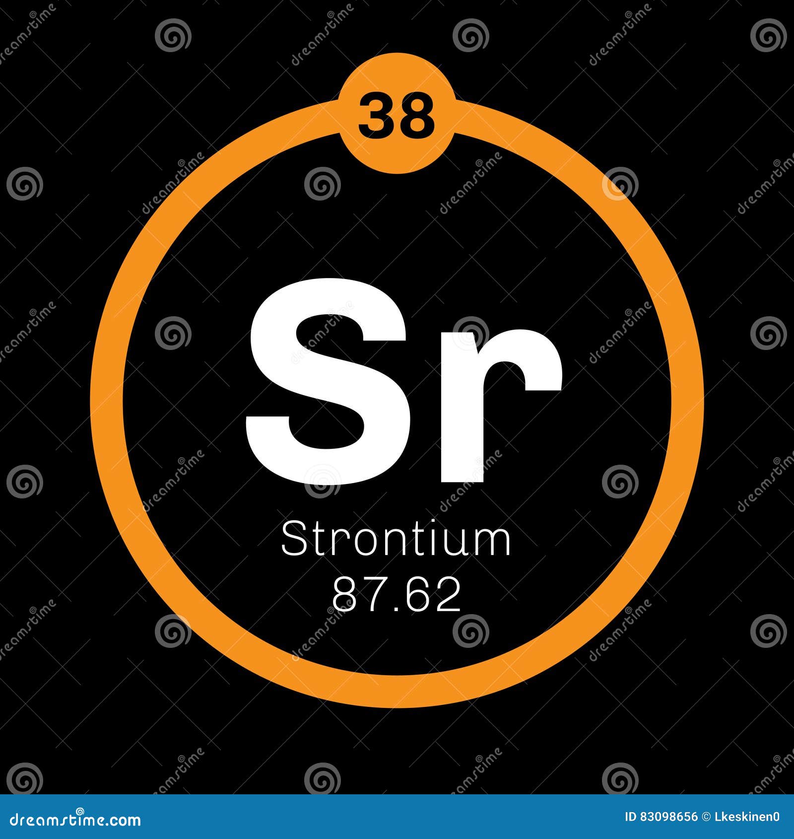 Elemento Químico Del Estroncio Ilustración del Vector - Ilustración de ...