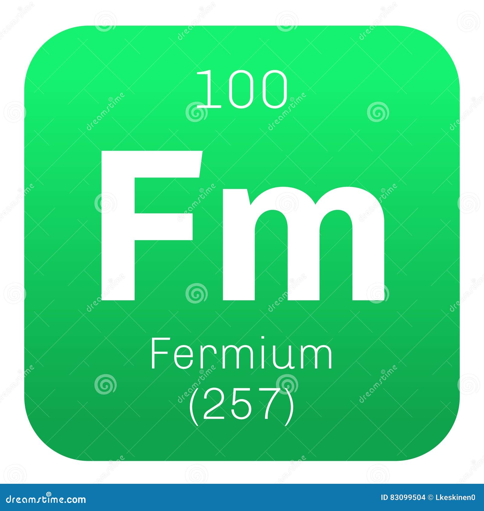 Elemento Químico Del Fermio Ilustración del Vector - Ilustración de ...