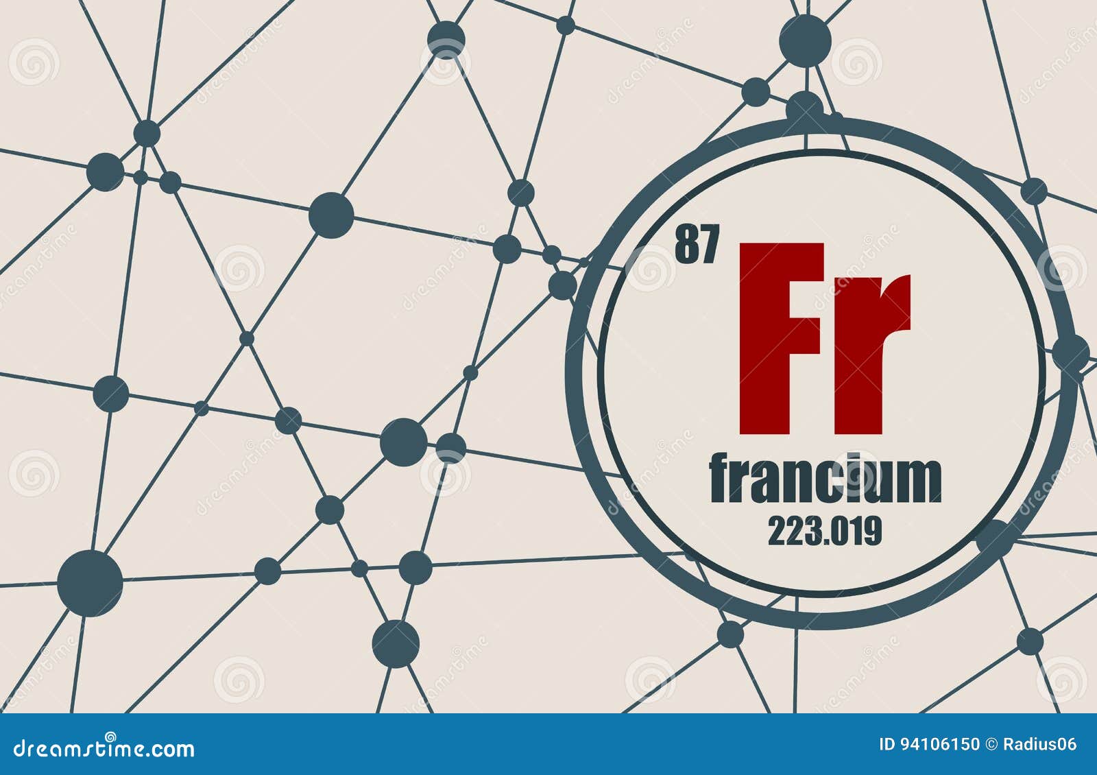 Elemento Químico Del Francio Ilustración del Vector - Ilustración de ...