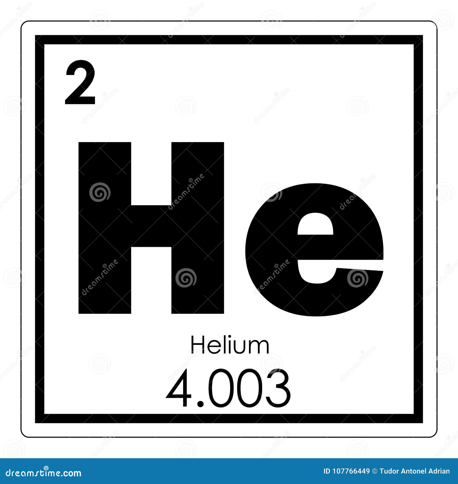 Elemento químico del helio stock de ilustración. Ilustración de adicto ...