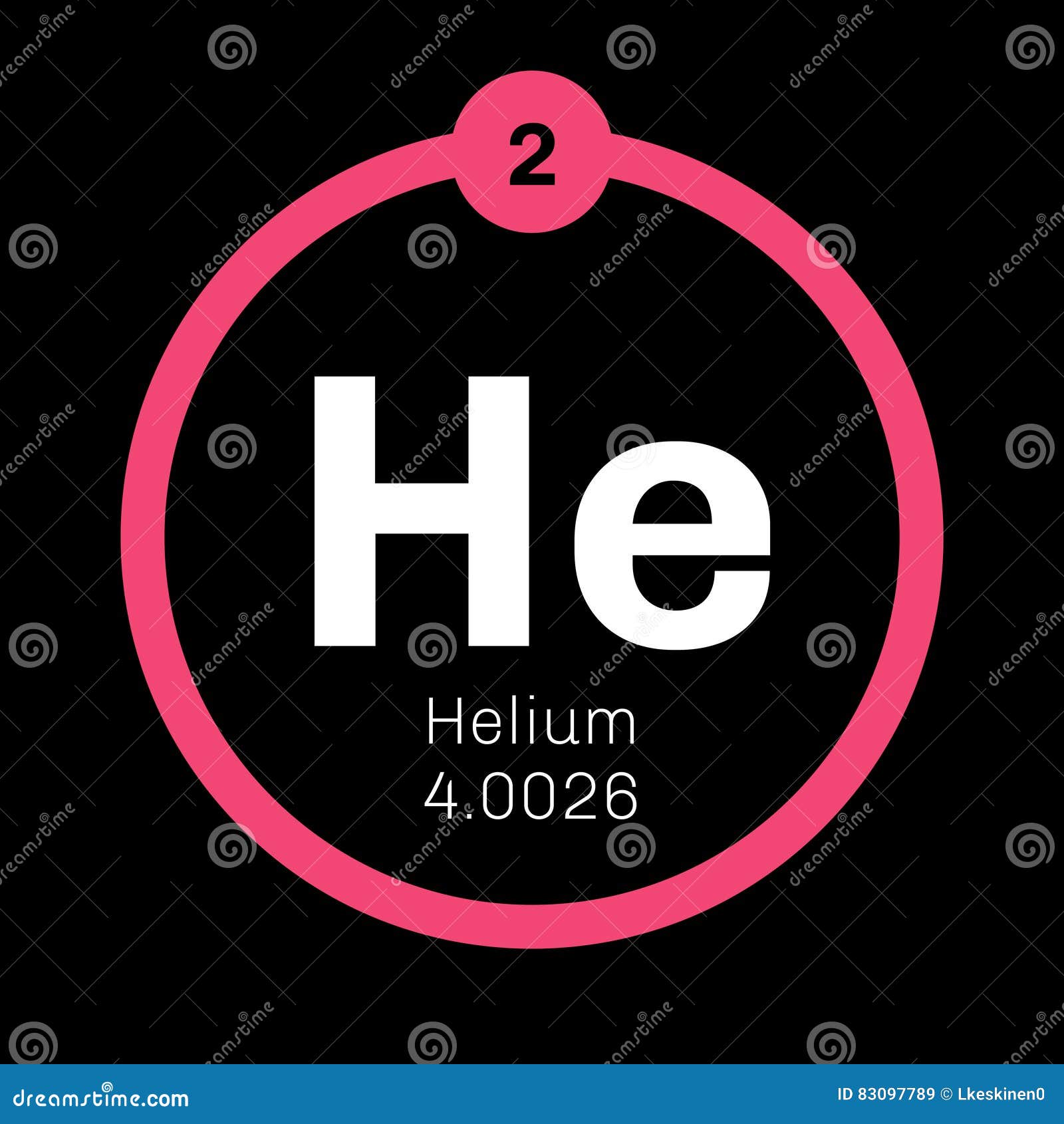 Elemento químico del helio ilustración del vector. Ilustración de ...