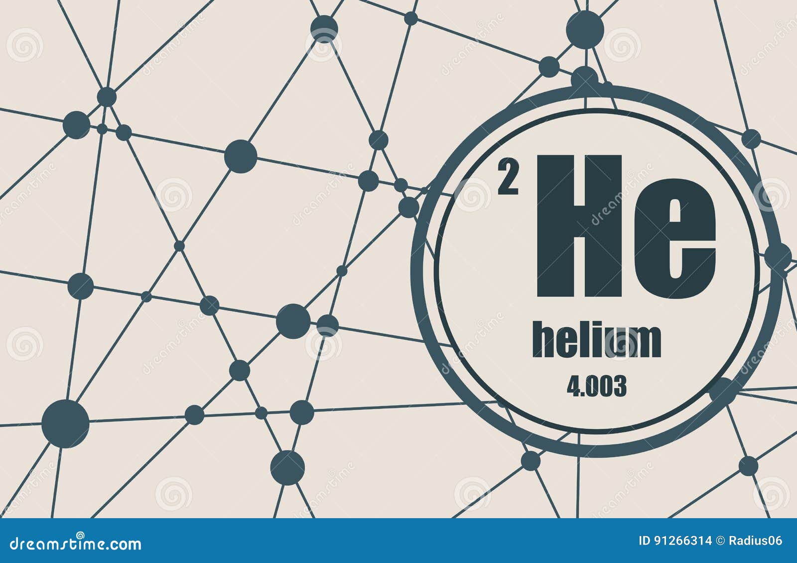 Elemento químico del helio ilustración del vector. Ilustración de ...