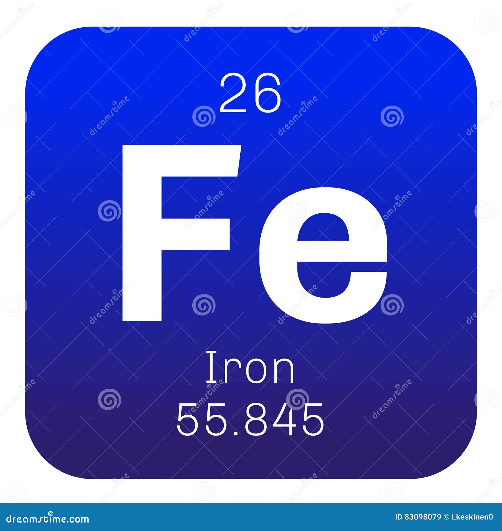 Elemento Químico Del Hierro Ilustración del Vector - Ilustración de ...