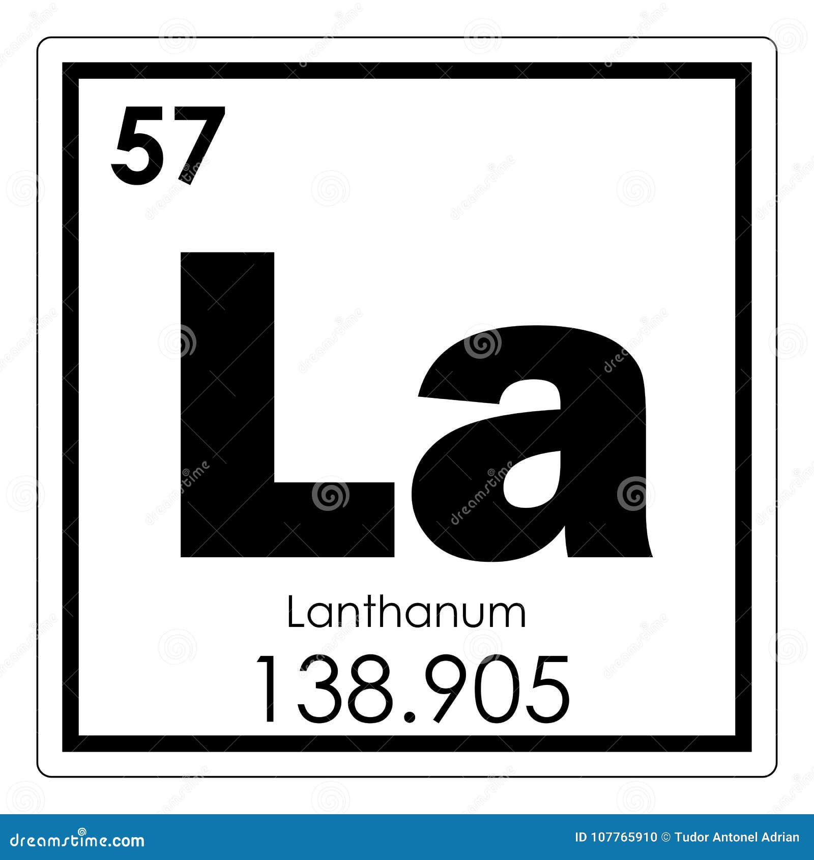 Elemento Químico Del Lantano Stock de ilustración - Ilustración de ...