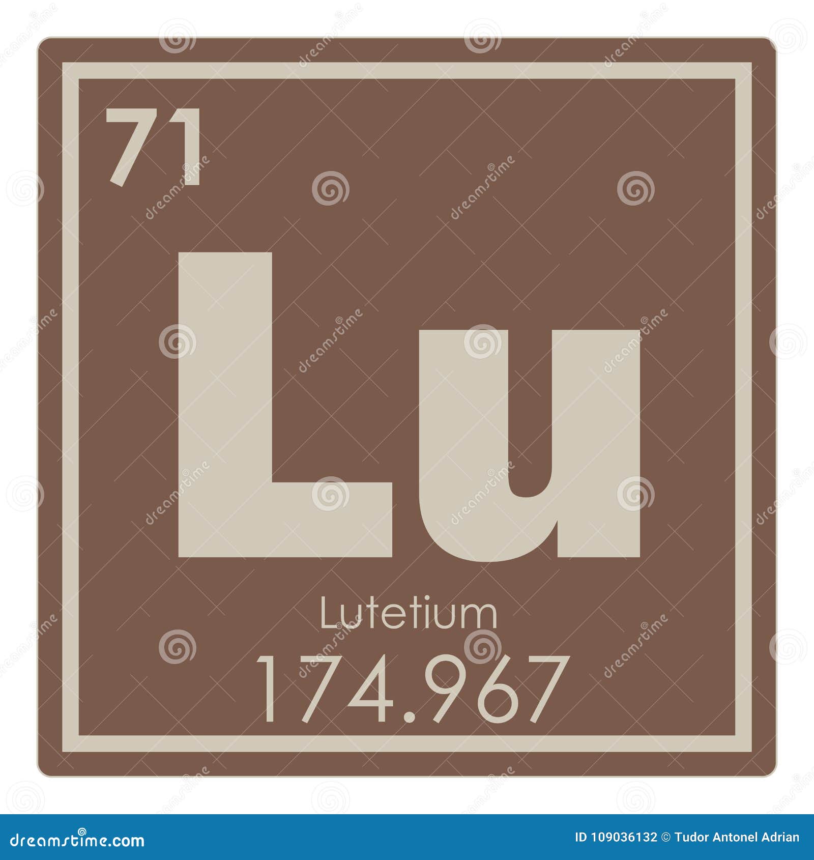 Elemento Químico Del Lutecio Stock de ilustración - Ilustración de ...