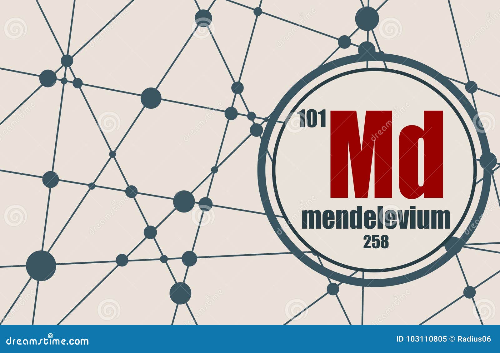 Elemento Químico Del Mendelevio Ilustración del Vector - Ilustración de ...