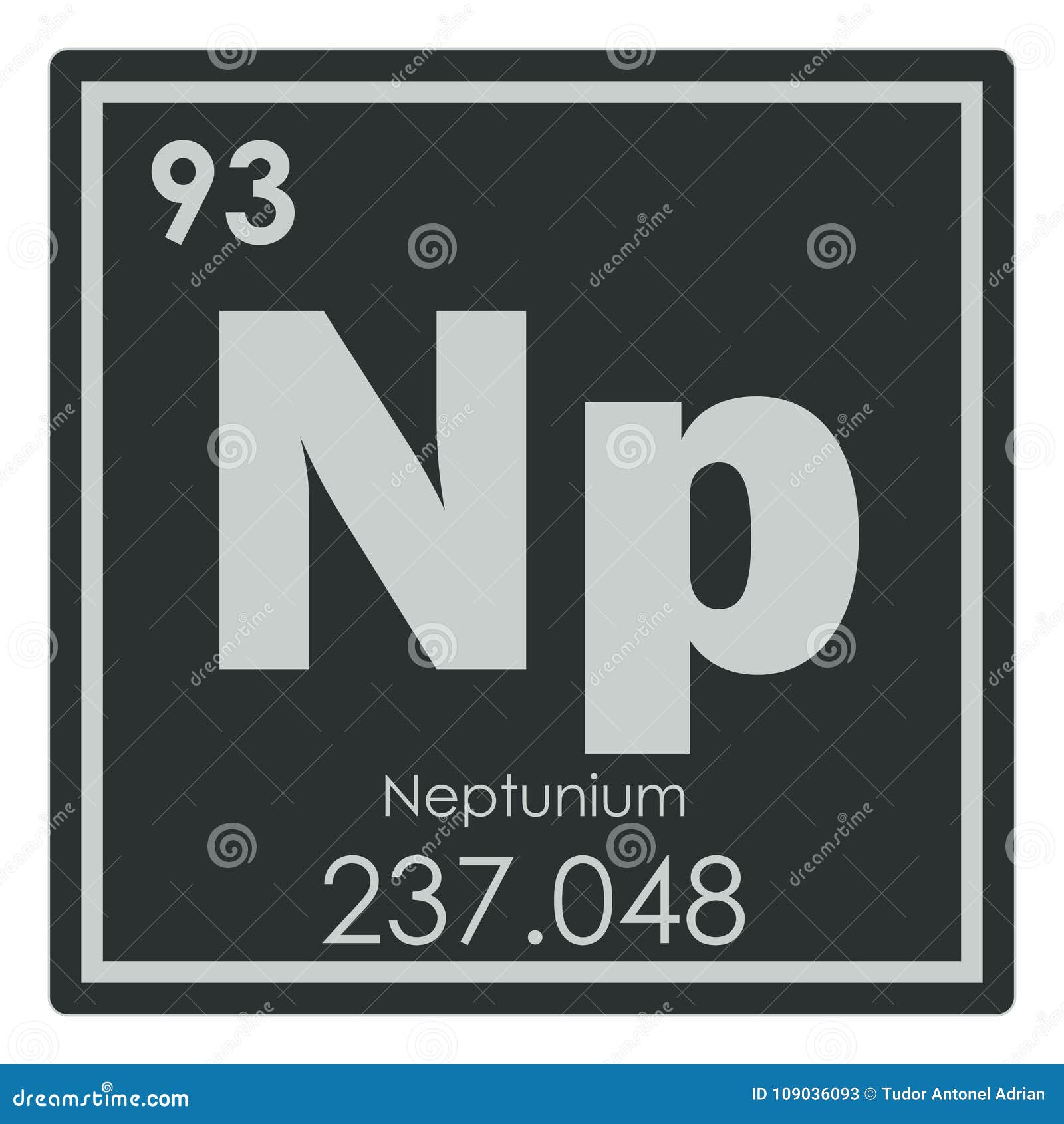 Elemento Químico Del Neptunio Stock de ilustración - Ilustración de ...