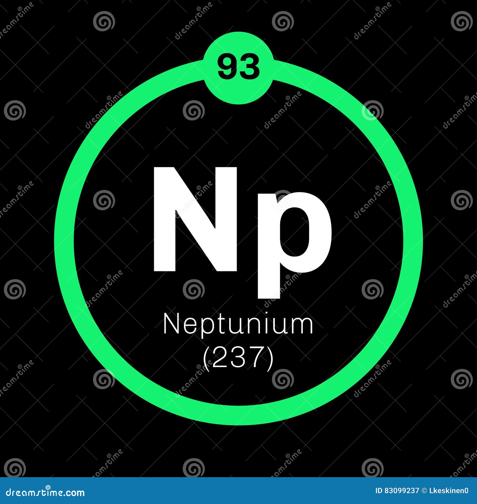 Elemento Químico Del Neptunio Ilustración del Vector - Ilustración de ...