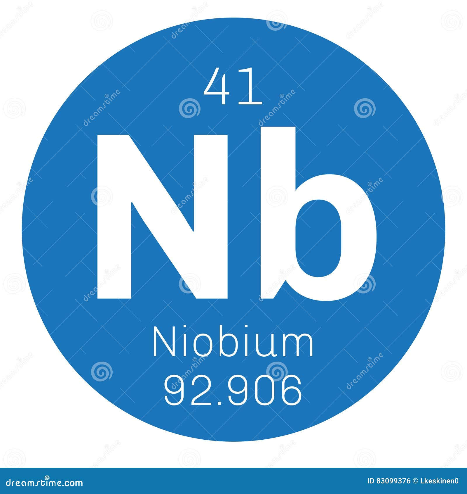 Elemento Químico Del Niobio Ilustración del Vector - Ilustración de ...