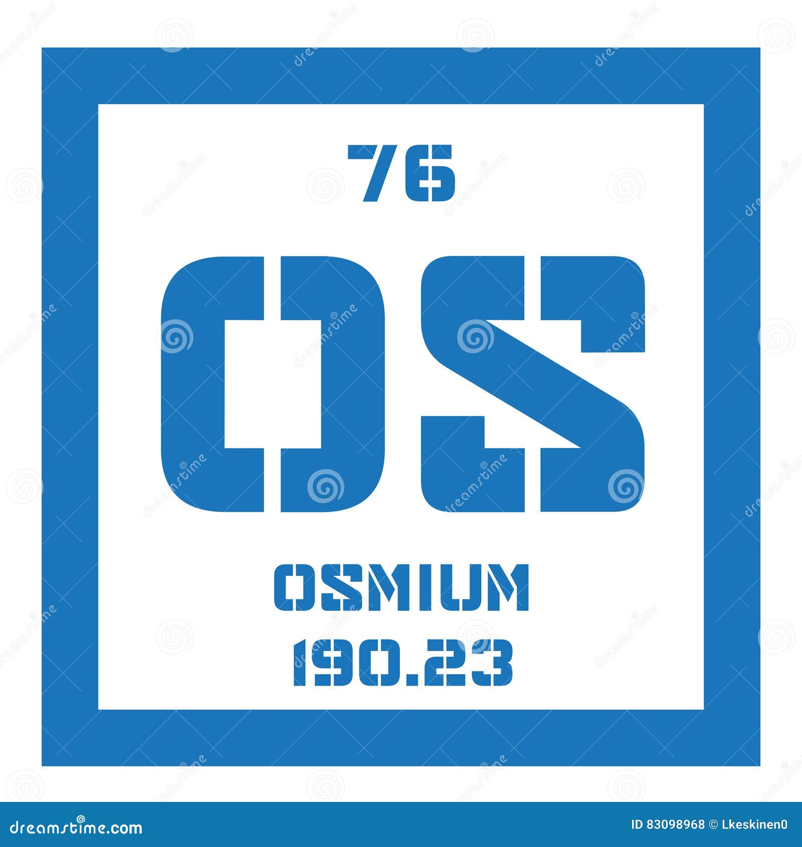 Elemento químico del osmio ilustración del vector. Ilustración de icono ...