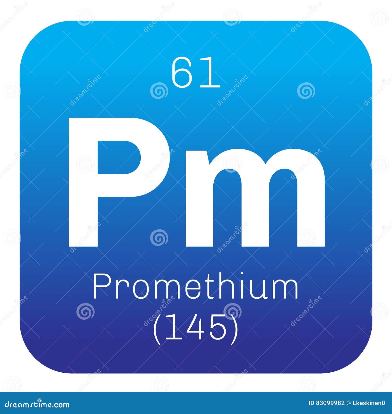 Elemento Químico Del Prometio Ilustración del Vector - Ilustración de ...