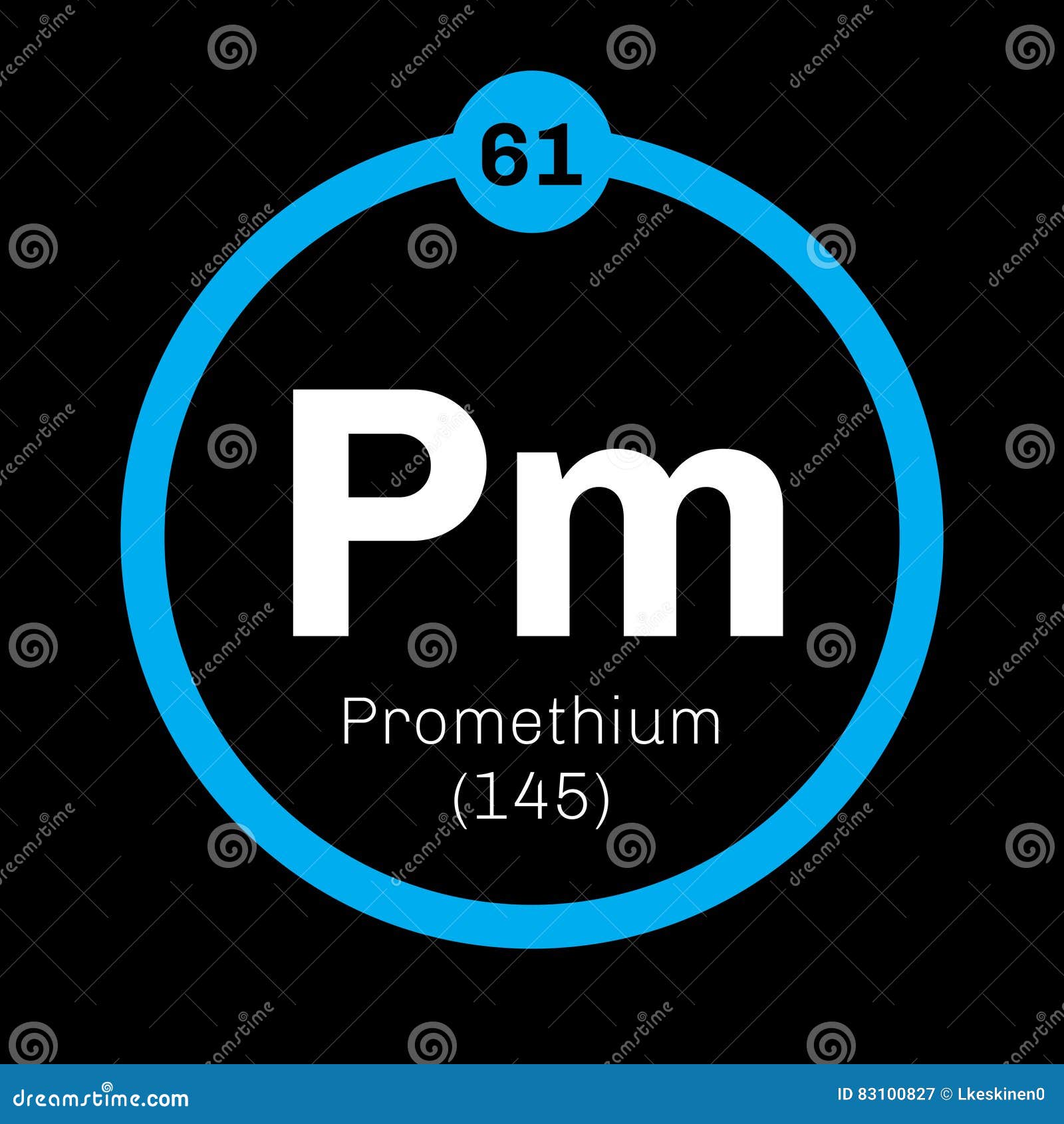 Elemento Químico Del Prometio Ilustración del Vector - Ilustración de ...
