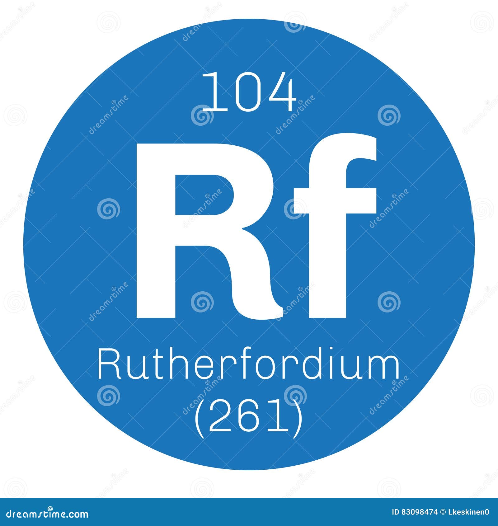 Elemento Químico Del Rutherfordium Ilustración del Vector - Ilustración ...