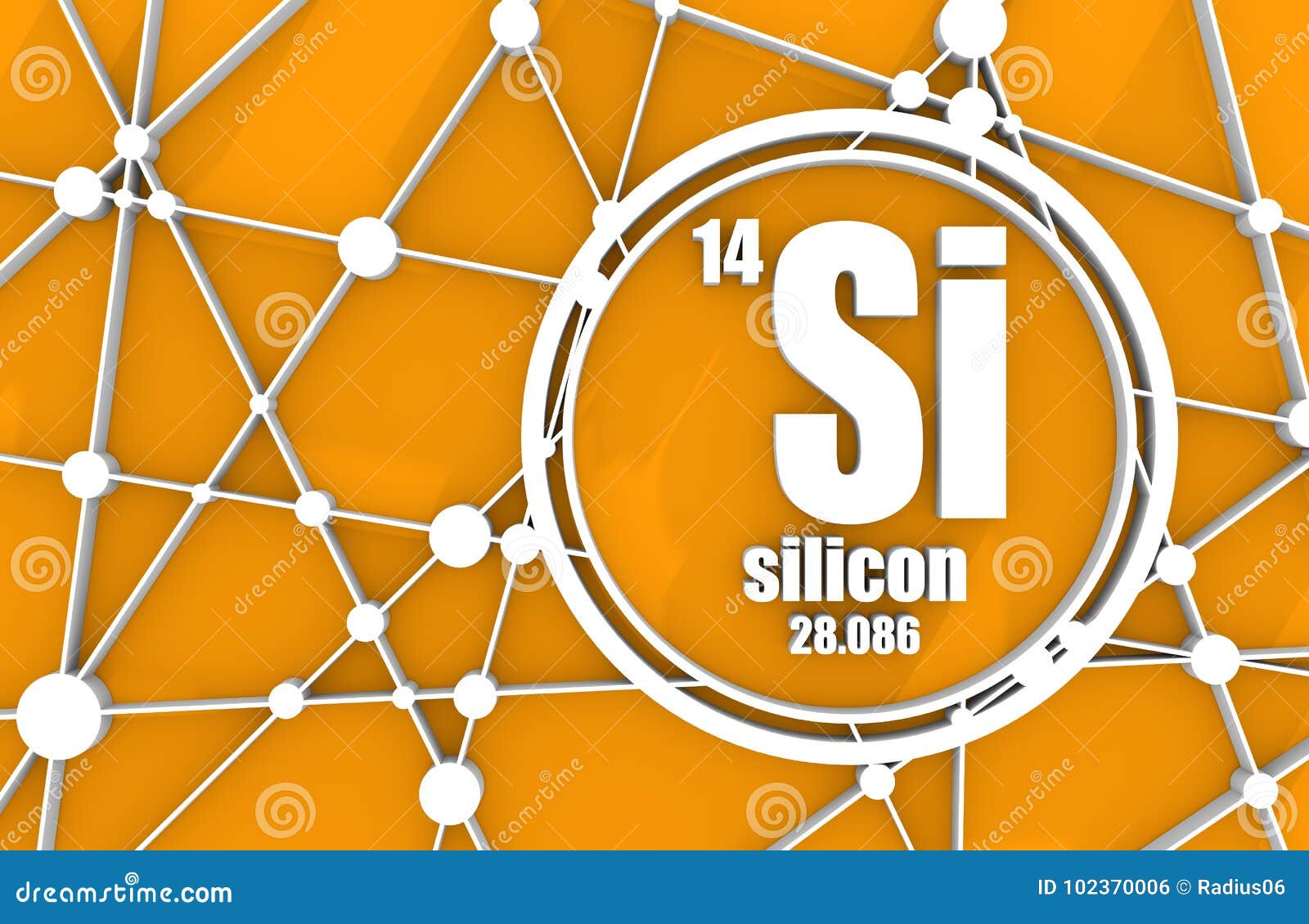 Elemento Químico Del Silicio Stock de ilustración - Ilustración de ...