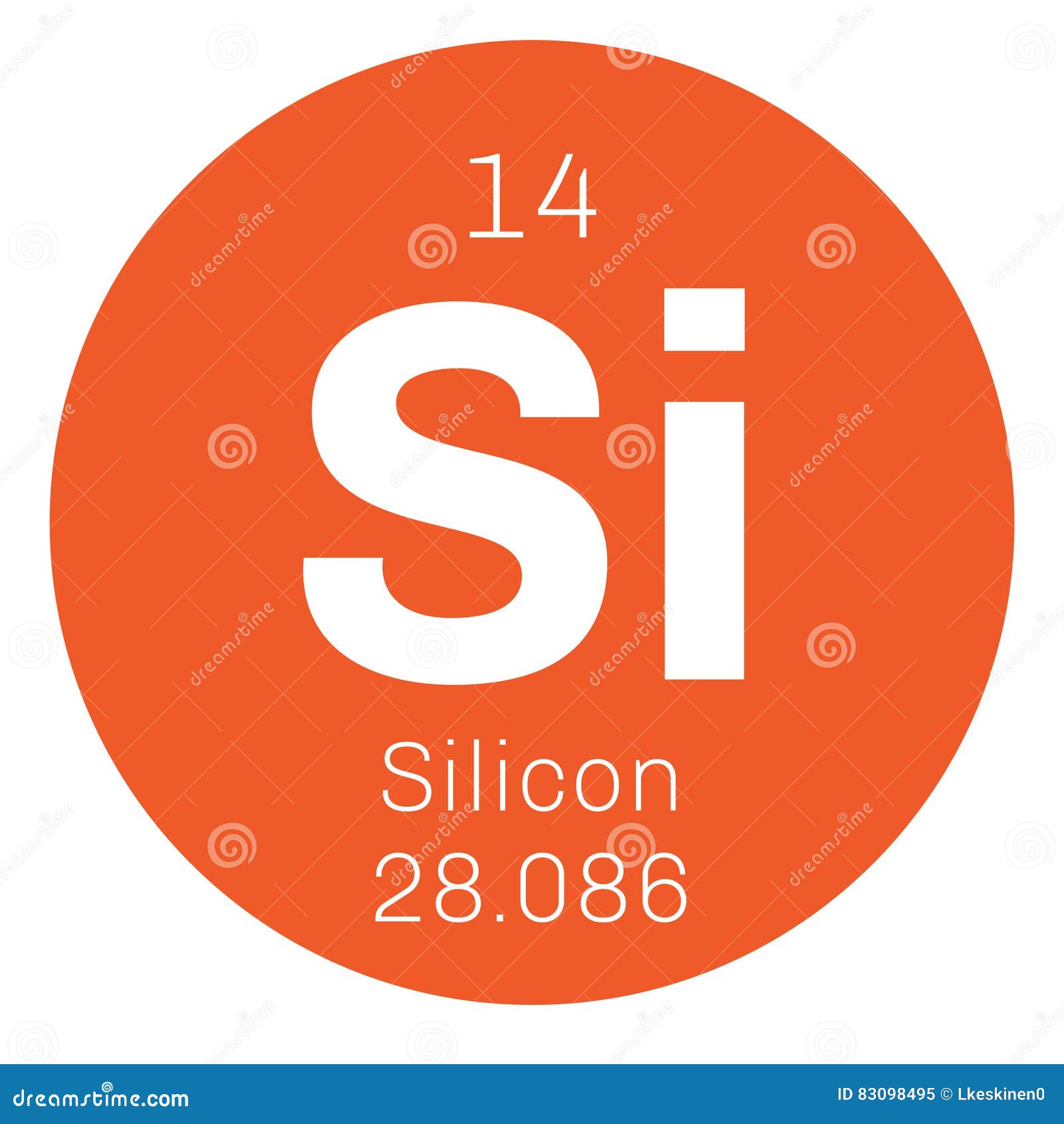 Elemento Químico Del Silicio Ilustración del Vector - Ilustración de ...