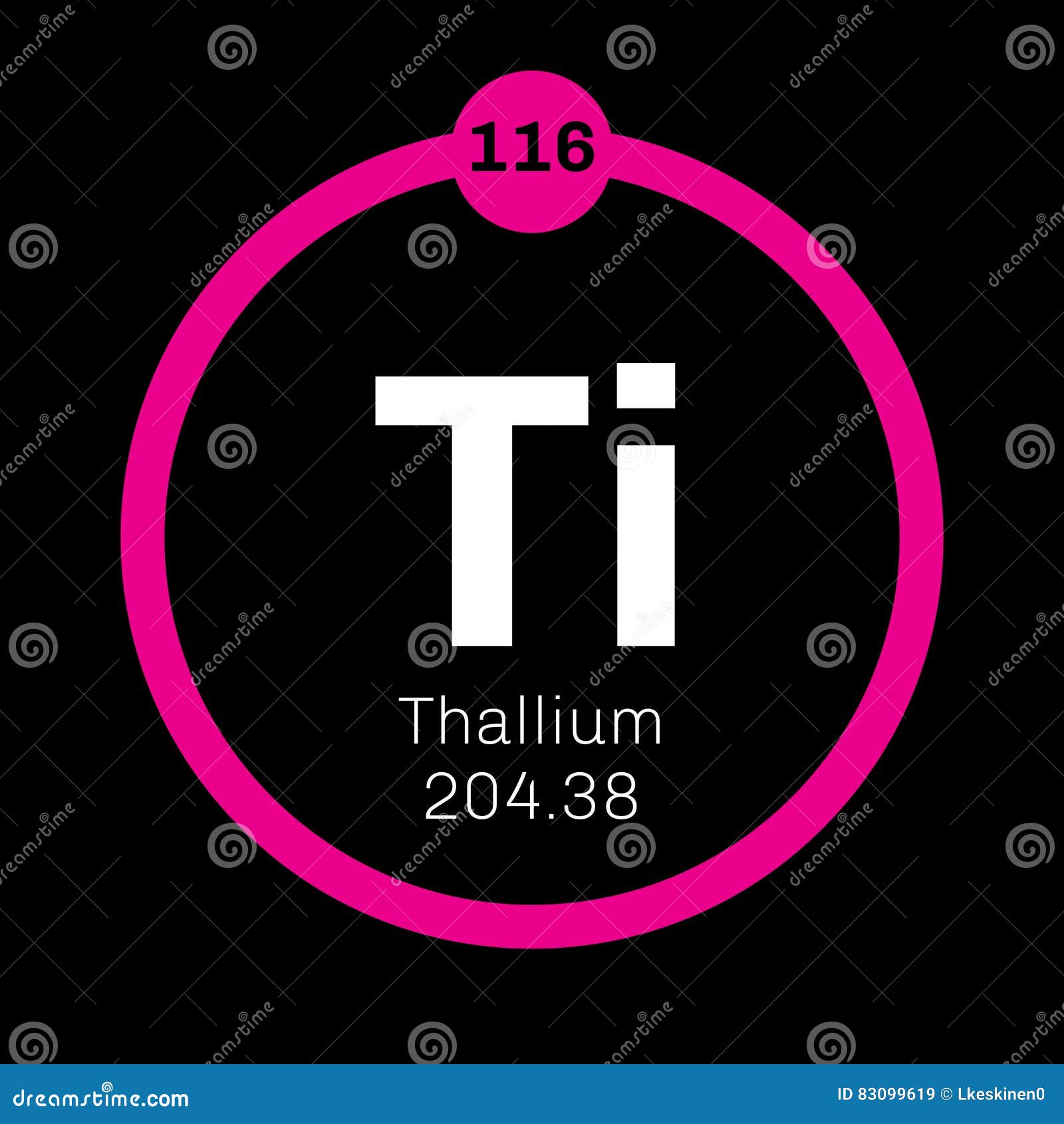 Elemento químico del talio ilustración del vector. Ilustración de ...