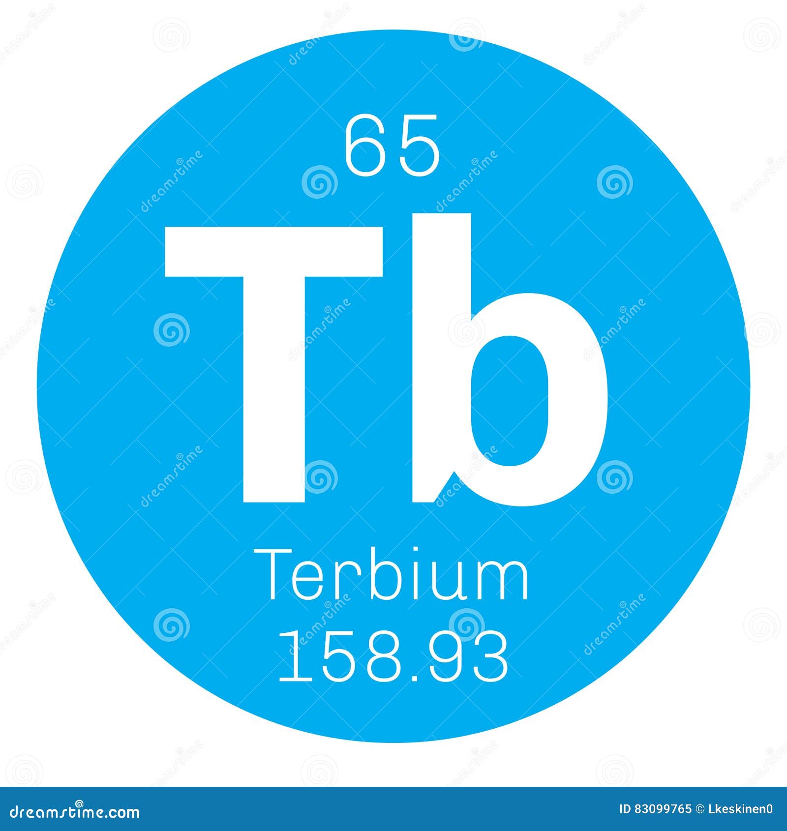 Elemento Químico Del Terbio Ilustración del Vector - Ilustración de ...