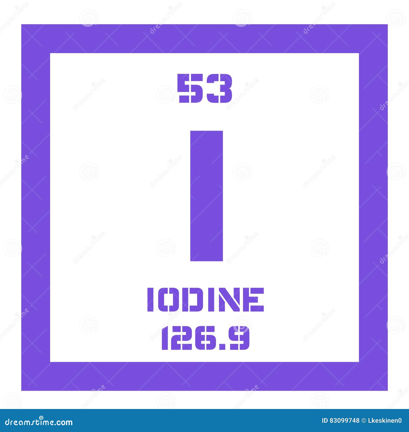 Elemento químico del yodo ilustración del vector. Ilustración de ...