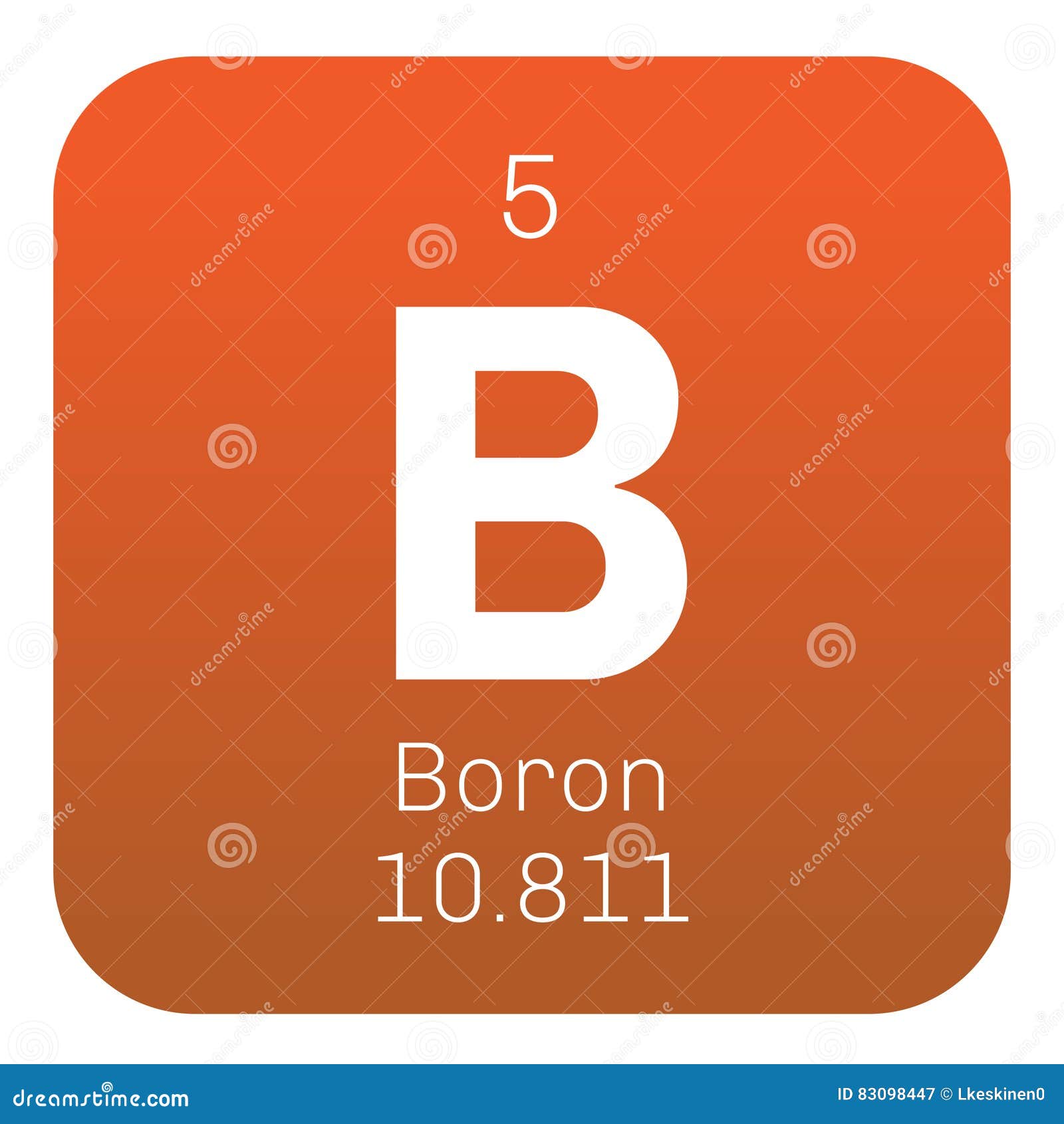 Elemento químico do boro ilustração do vetor. Ilustração de projeto ...
