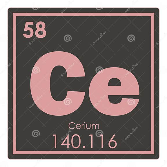 Elemento químico do cério ilustração stock. Ilustração de cério - 109036019