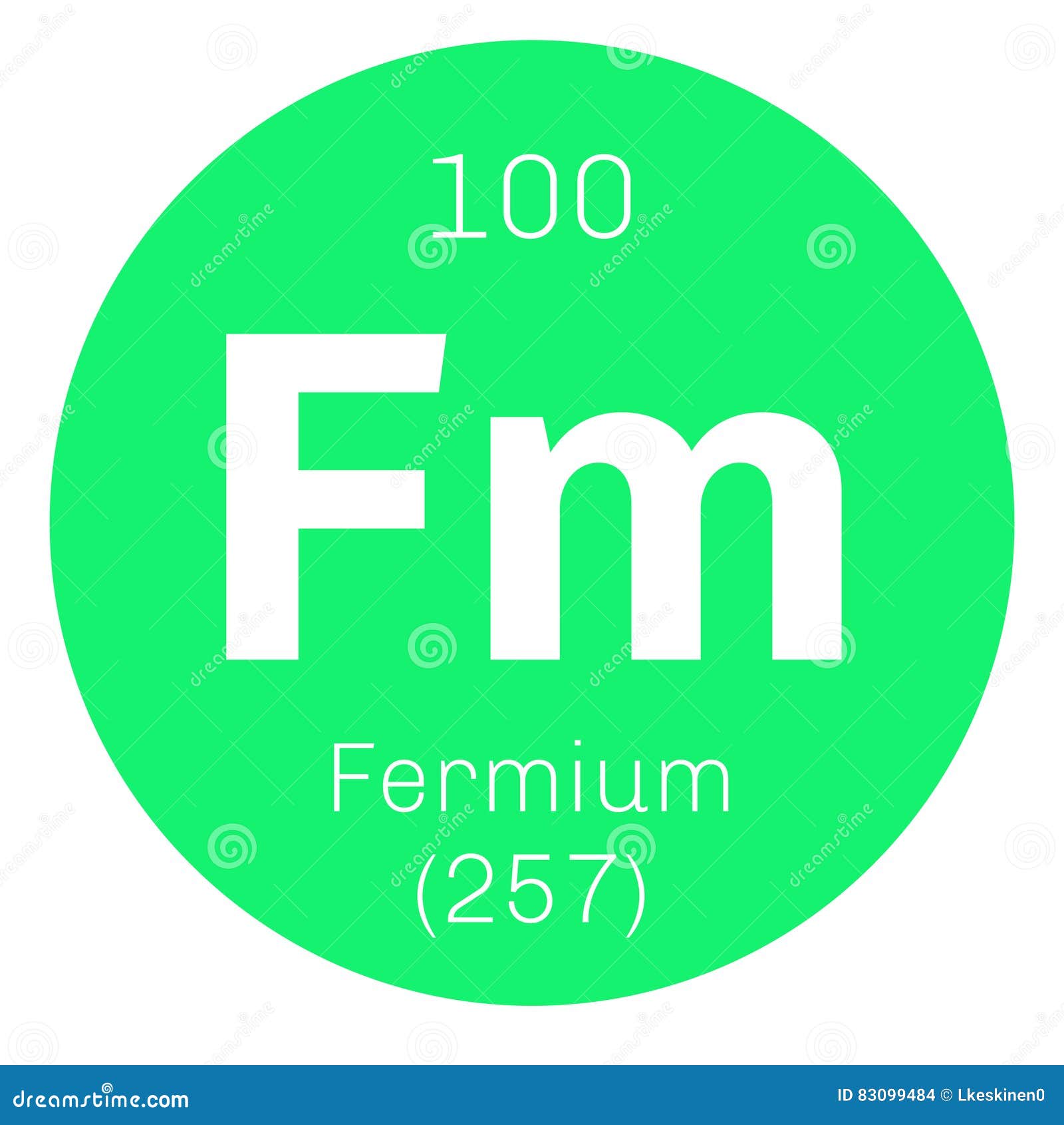 Elemento químico do férmio ilustração do vetor. Ilustração de série ...
