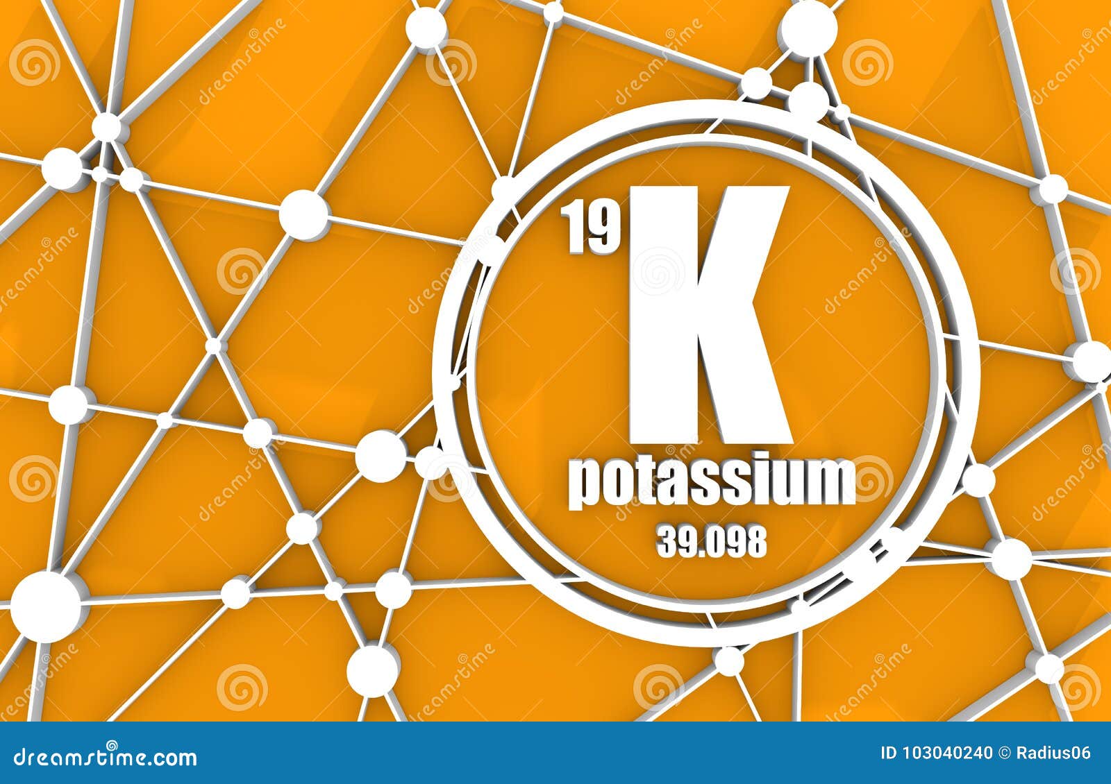 Elemento Químico Do Potássio Ilustração Stock - Ilustração de massa ...