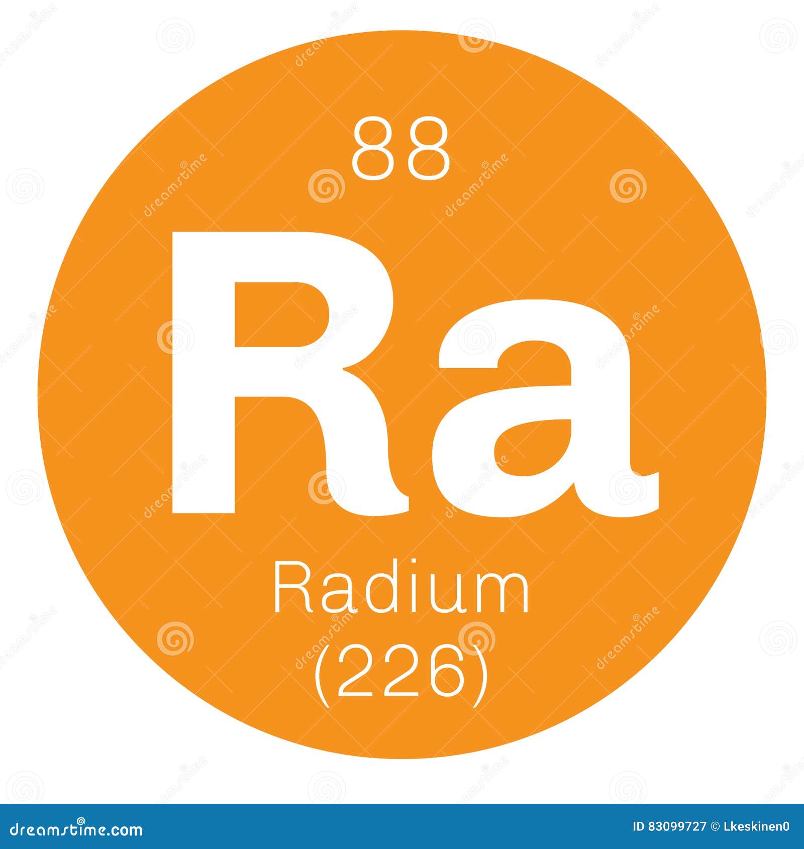 Elemento químico do rádio ilustração do vetor. Ilustração de elétron ...