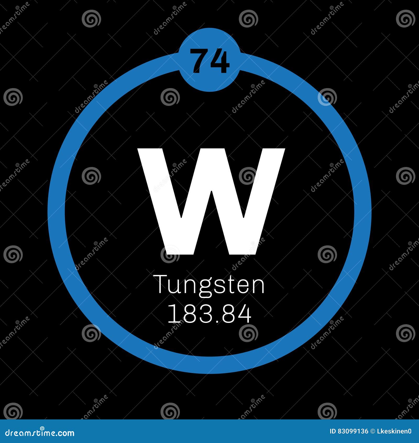 Elemento Químico Do Tungstênio Ilustração do Vetor - Ilustração de ...