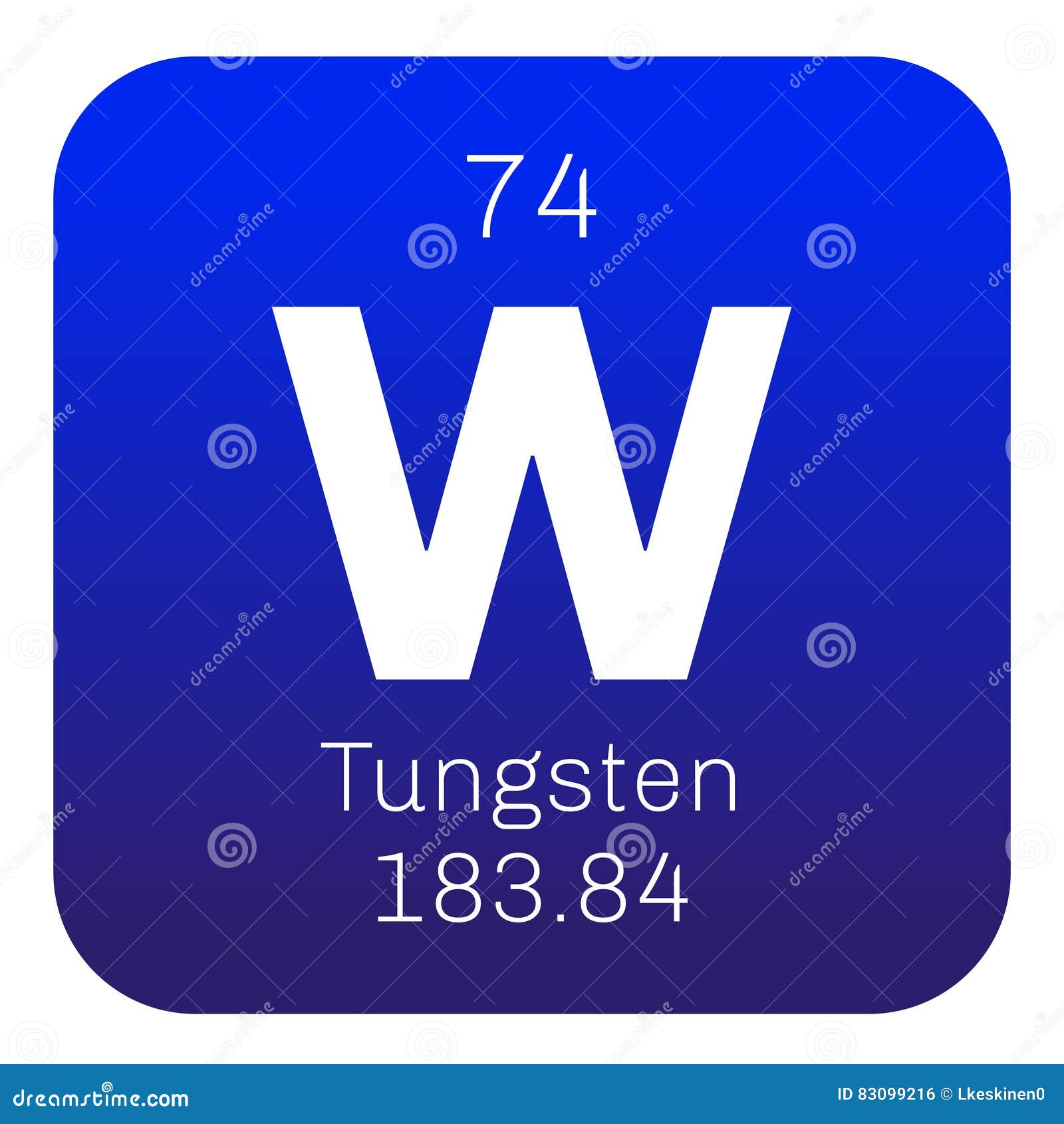 Elemento Químico Do Tungstênio Ilustração do Vetor - Ilustração de ...