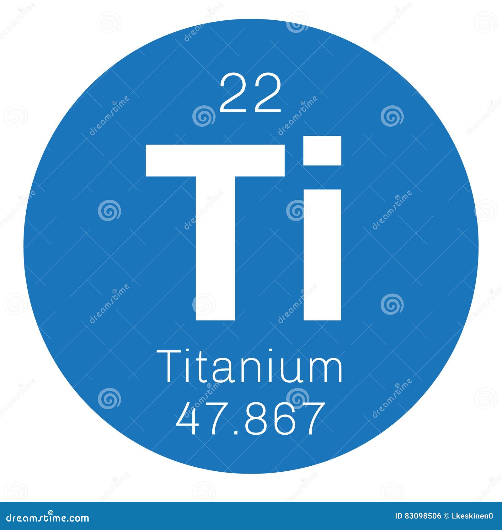 Elemento químico Titanium ilustración del vector. Ilustración de ...