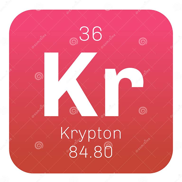 Elemento Químico Del Criptón Ilustración del Vector - Ilustración de moderno, laboratorio: 83098764