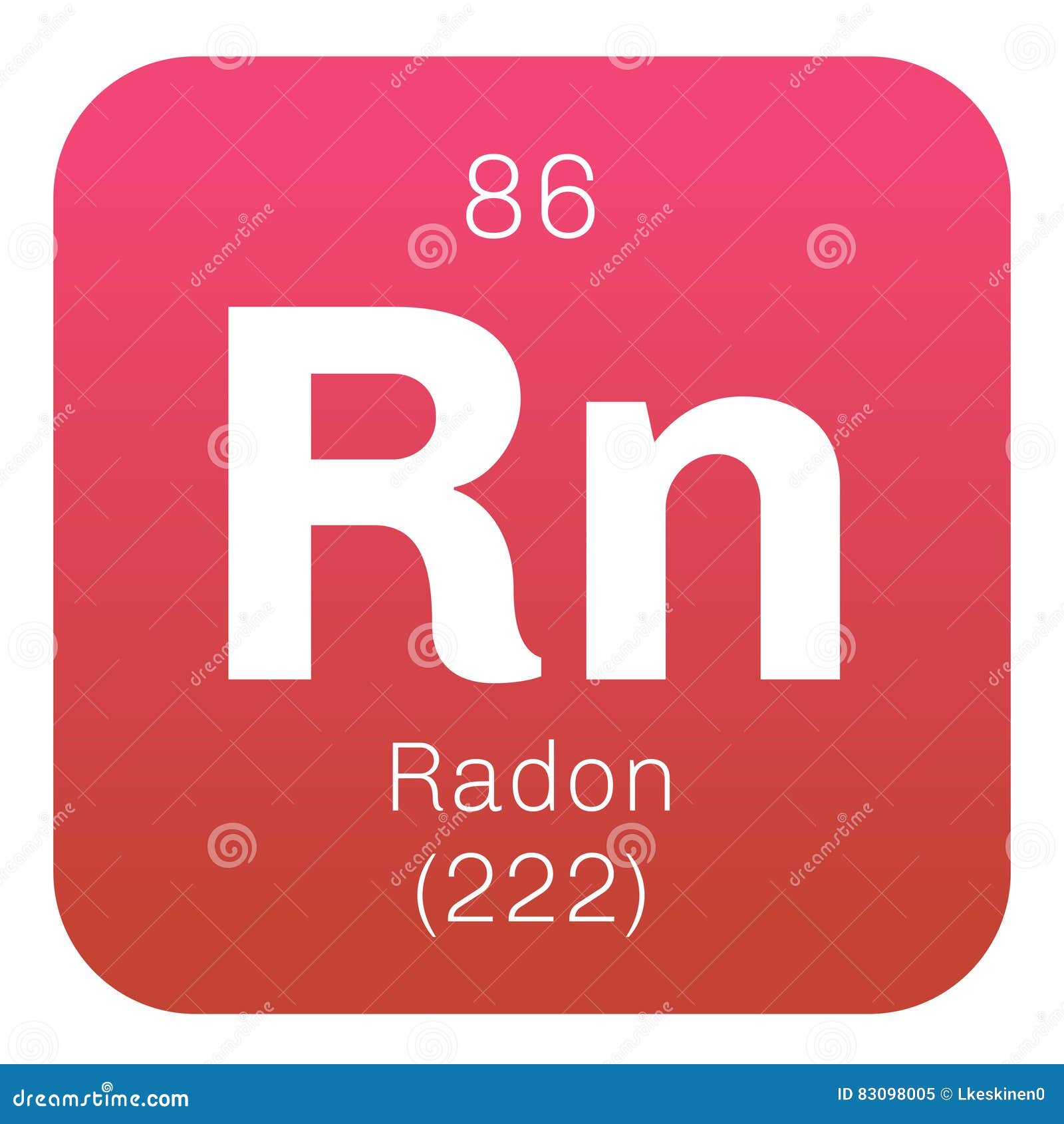 Elemento químico del radón ilustración del vector. Ilustración de molécula - 83098005