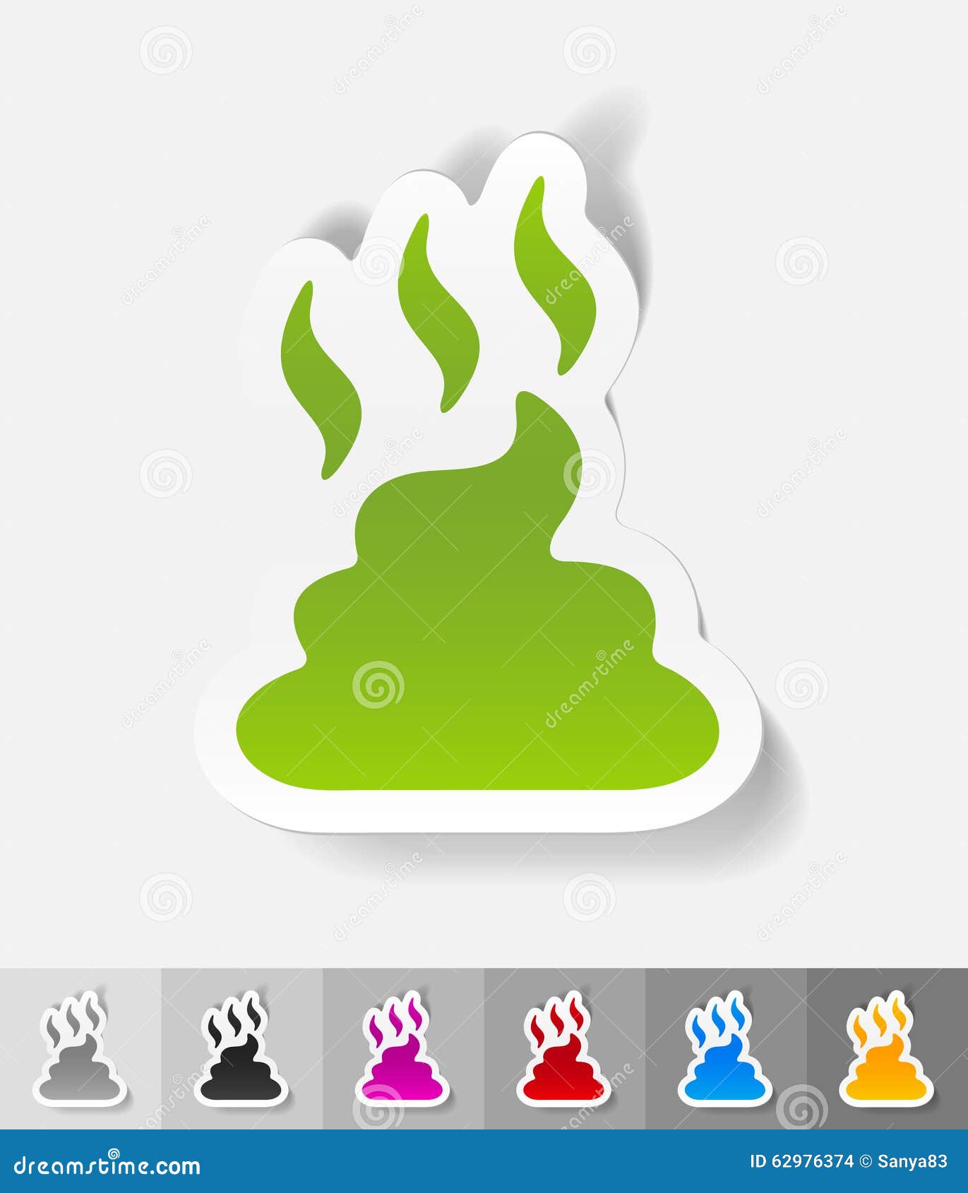 Elemento Realista Del Diseño Mierda De Perro Ilustración del Vector ...