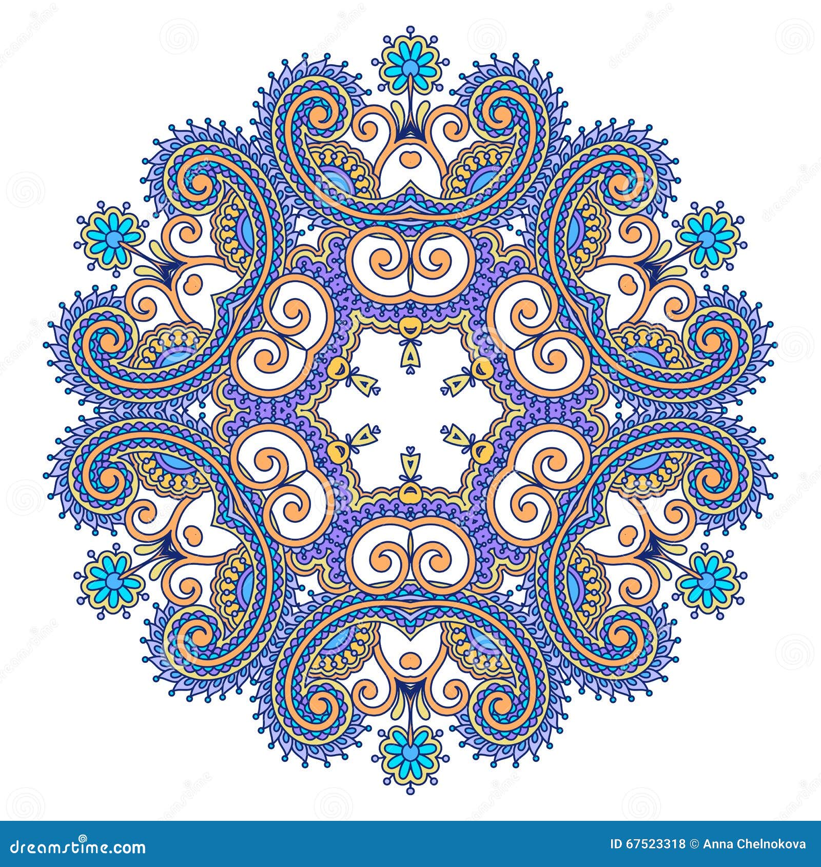 Elemento Redondo Decorativo Do Vetor Ilustração do Vetor - Ilustração ...