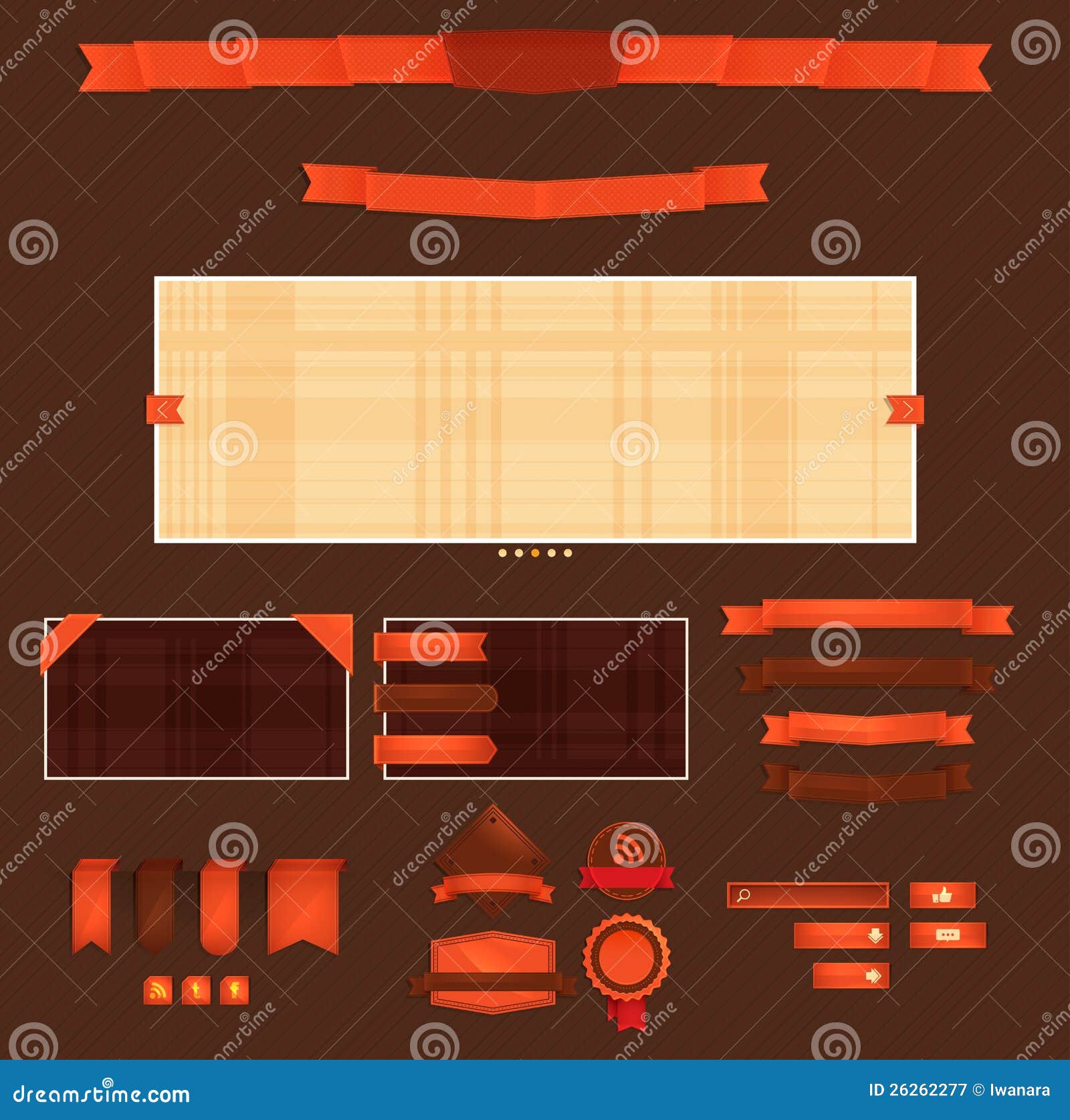 Elemento retro del Web fotografía editorial. Ilustración de cabecera - 26262277