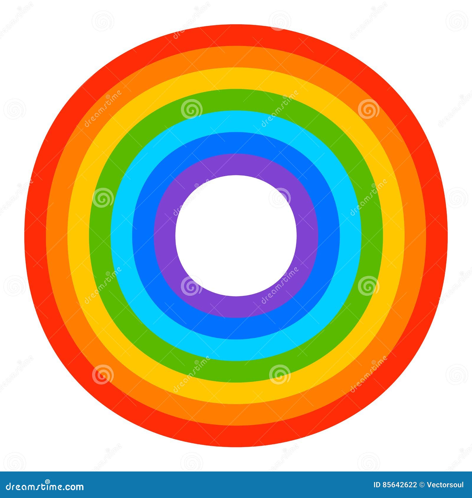 Elemento Semplice Dell'arcobaleno Di 7 Colori Su Bianco Illustrazione ...