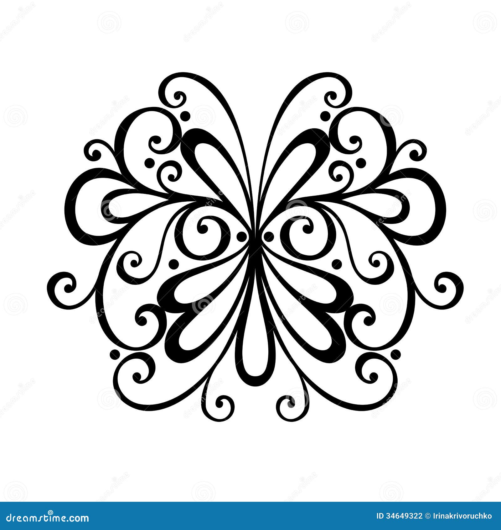 Elemento Simétrico Abstracto De Deco Ilustración del Vector ...